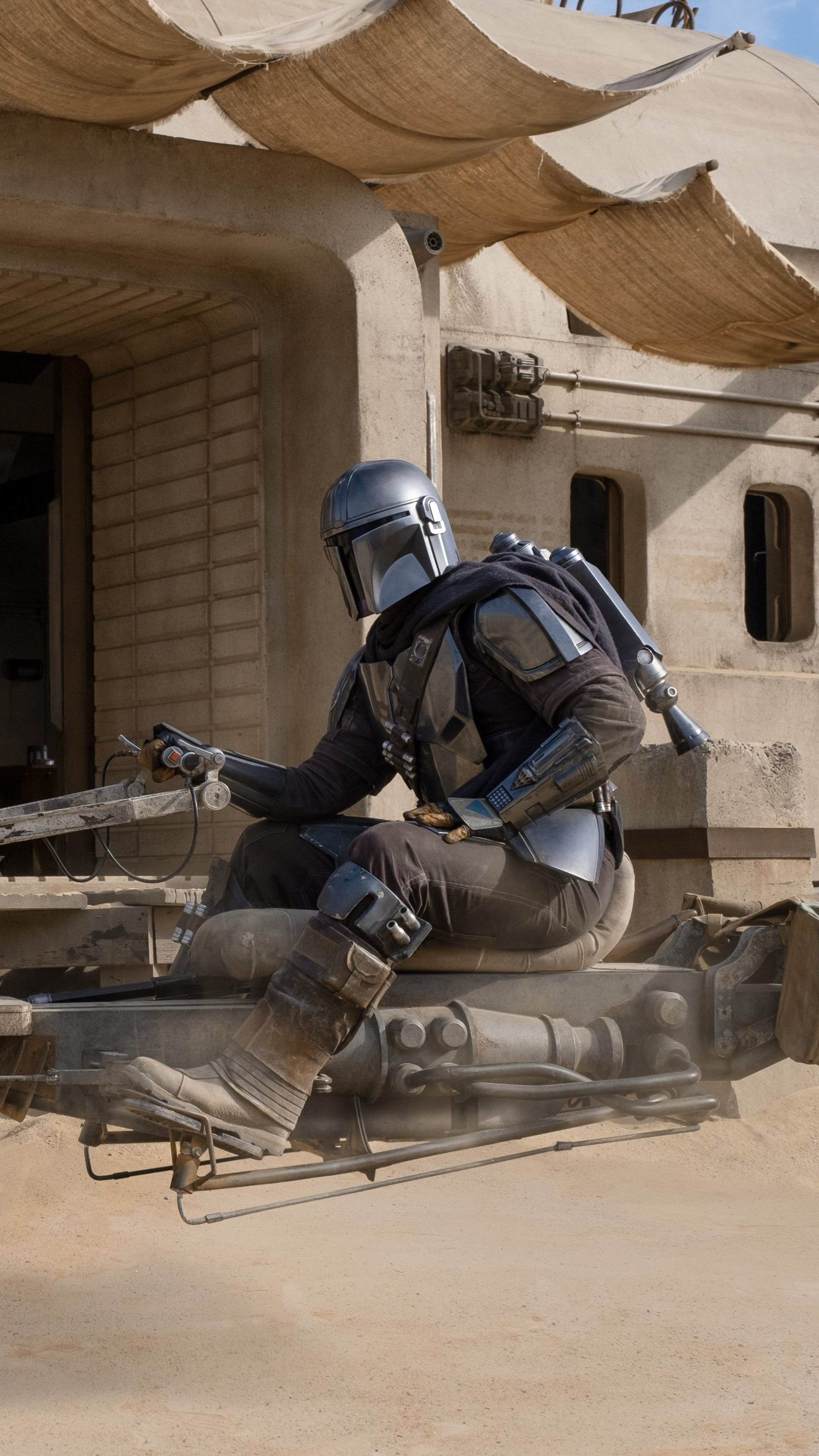2160x3840 The Mandalorian With His Speeder Bike 2020 Sony Xperia X,XZ ...