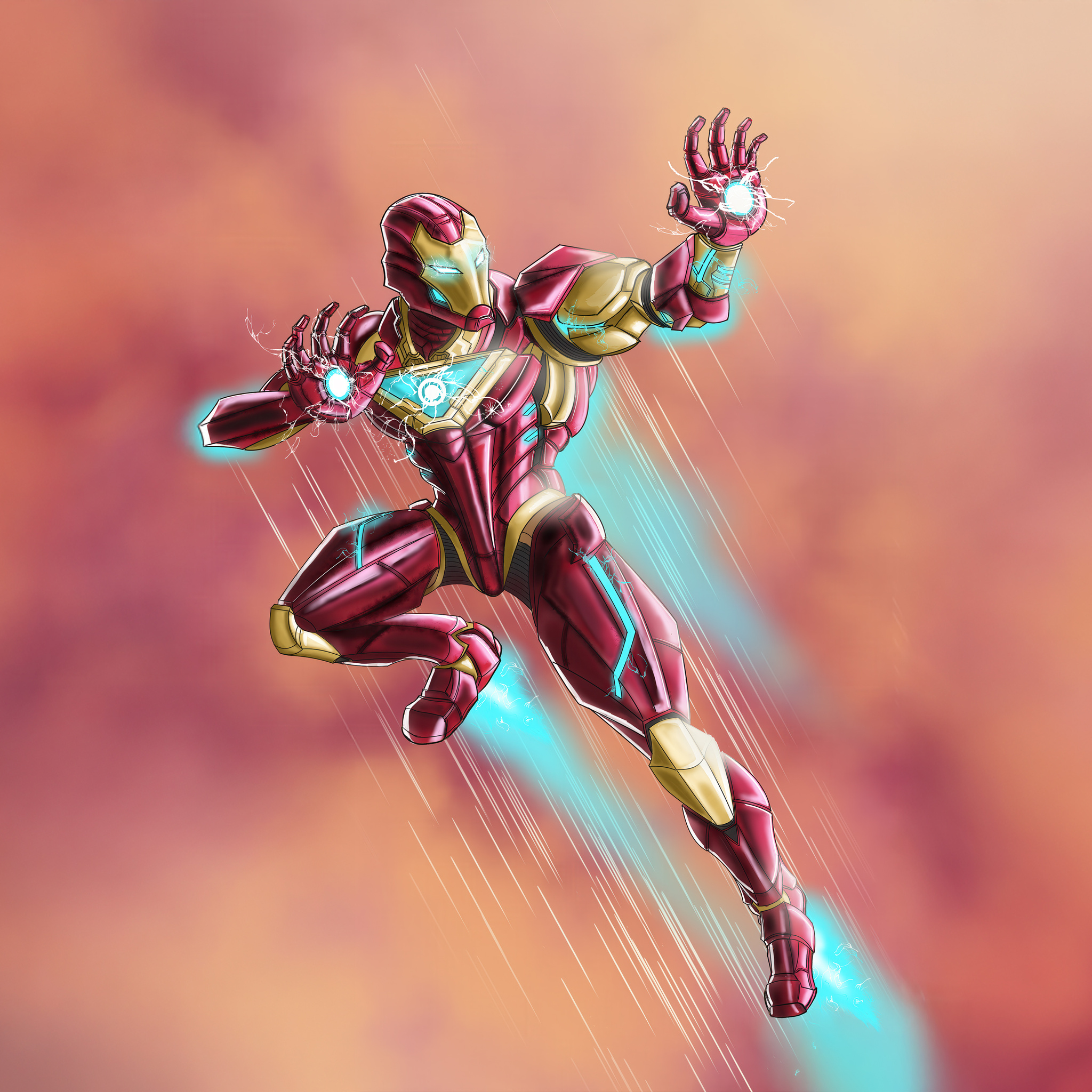 2048x2048 The Rise Of Iron Man Power Ipad Air ,HD 4k Wallpapers,Images ...