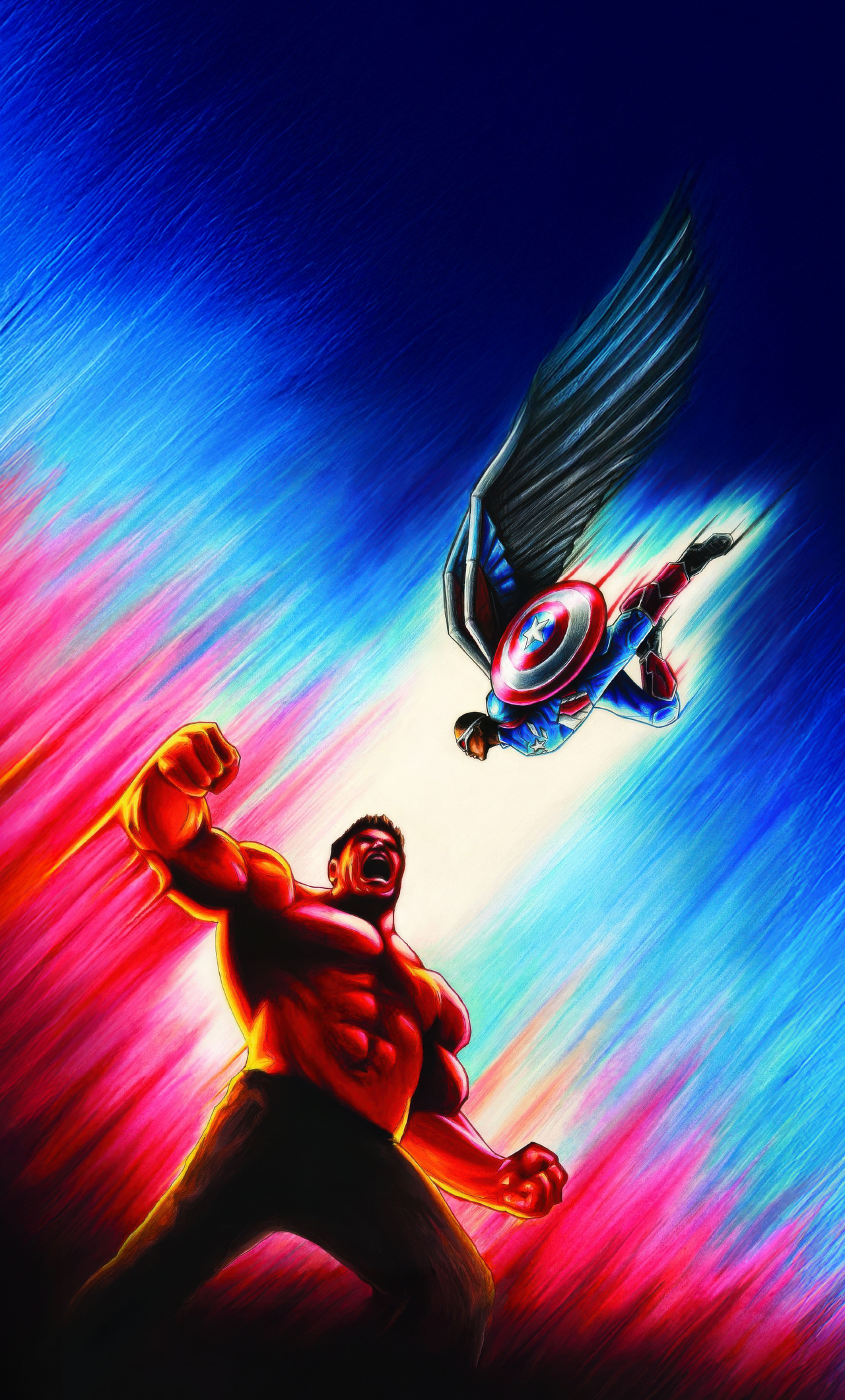 1280x2120 The Rise Of The Captain America X Hulk iPhone 6+ ,HD 4k ...