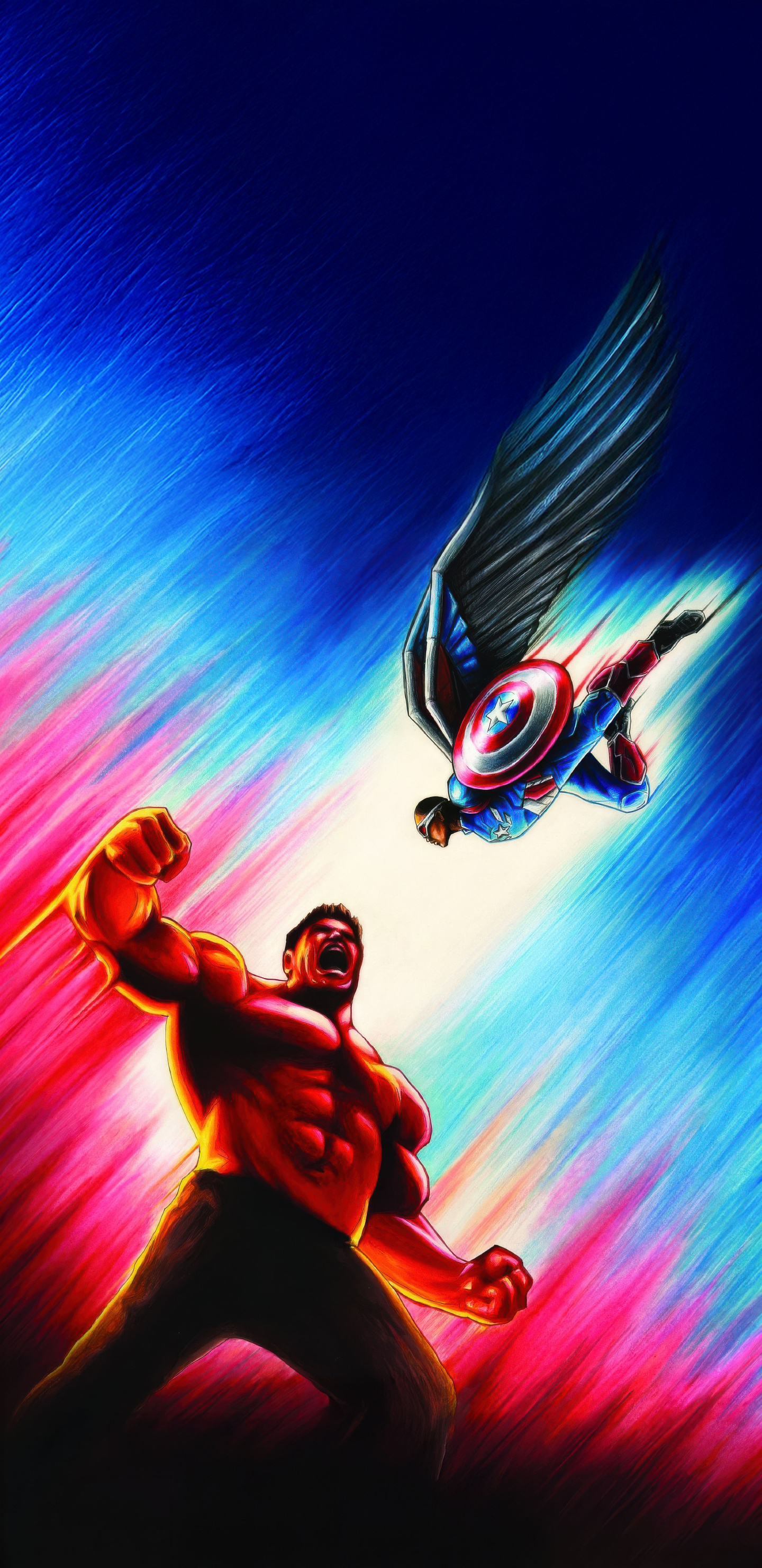 1440x2960 The Rise Of The Captain America X Hulk Samsung Galaxy Note 9 ...