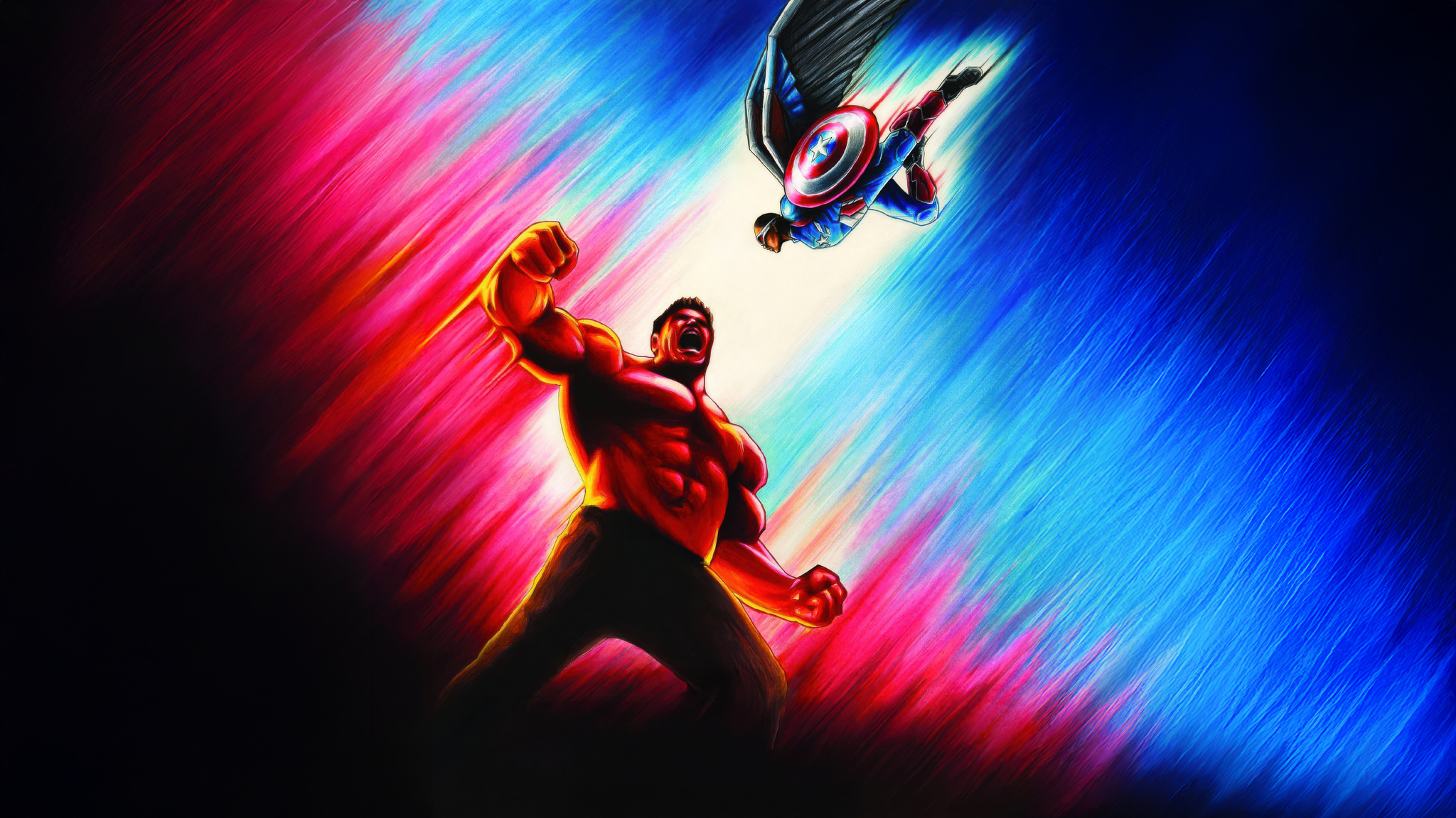 2048x1152 The Rise Of The Captain America X Hulk Wallpaper,2048x1152 ...