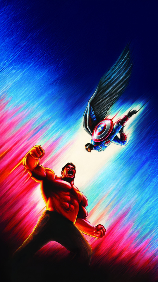 540x960 The Rise Of The Captain America X Hulk Wallpaper,540x960 ...