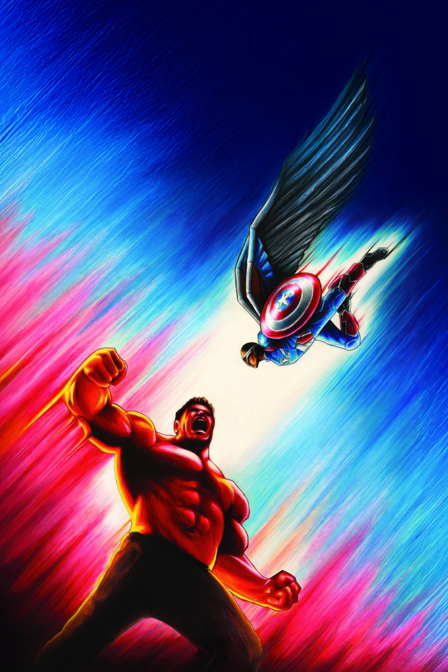 640x960 The Rise Of The Captain America X Hulk iPhone 4, iPhone 4S ,HD ...