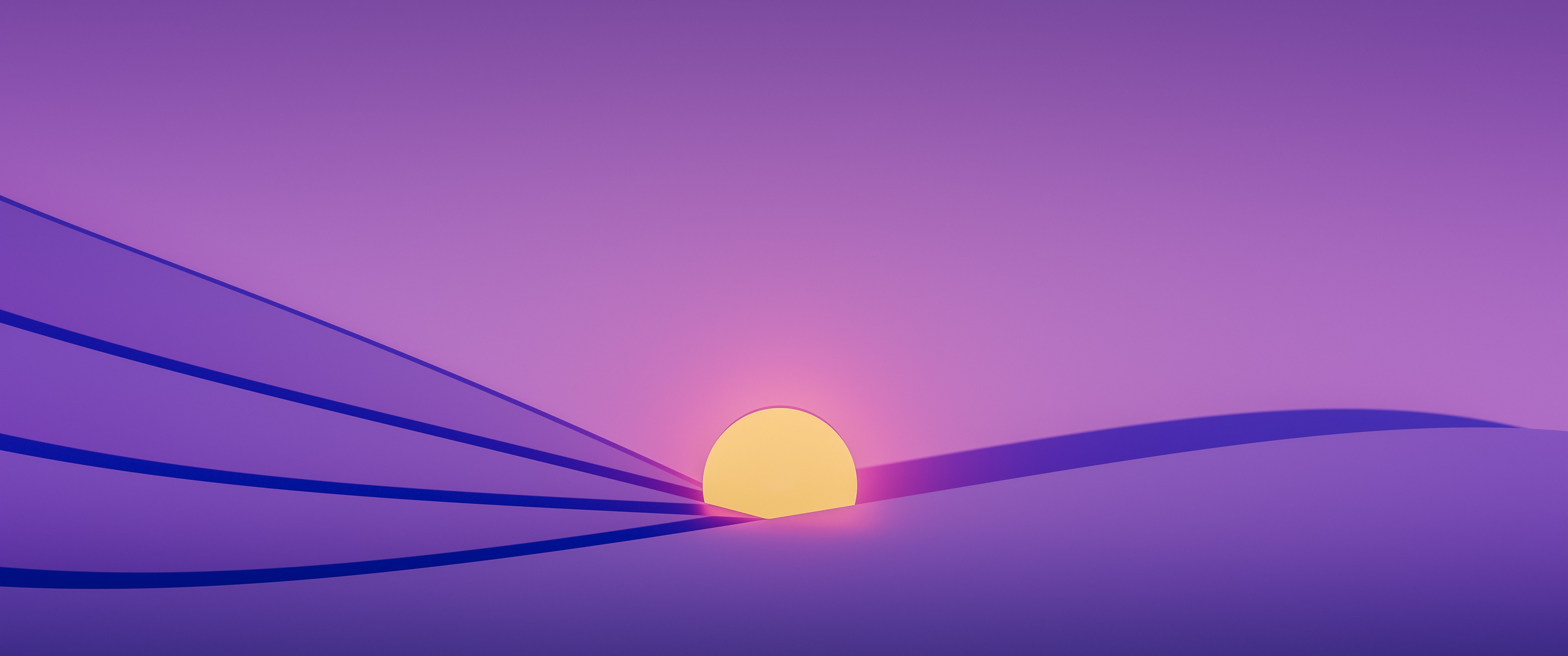 3440x1440 The Sun Is Setting Over The Horizon Of A Desert Minimal 5k UltraWide Quad HD 1440P ,HD ...