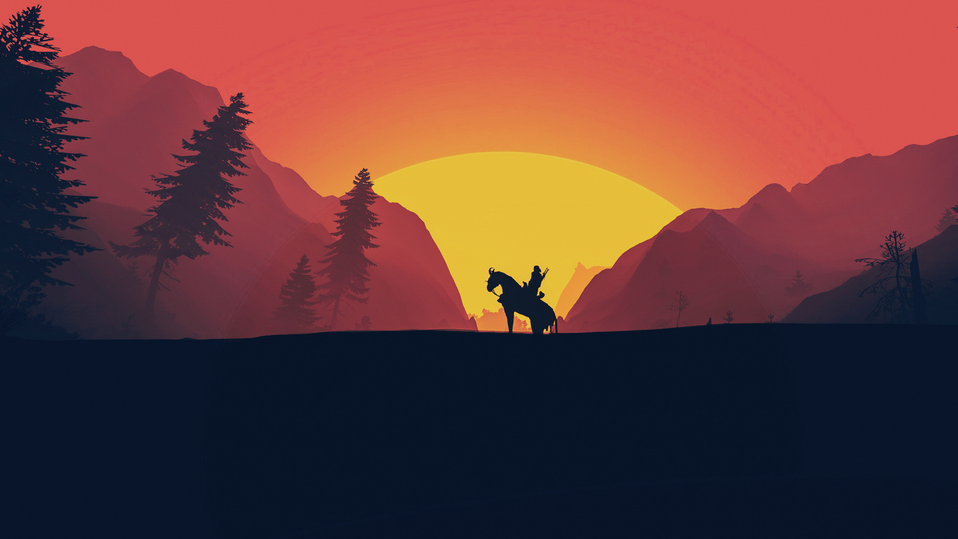 1366x768 The Witcher 3 Wild Hunt Geralt Of Rivia Minimal Art Laptop HD ...