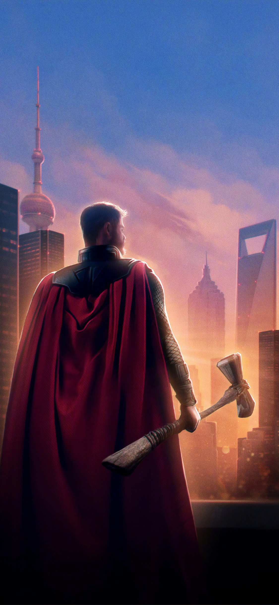 1125x2436 Thor Avengers Endgame Chinese Poster Iphone XS,Iphone 10 ...