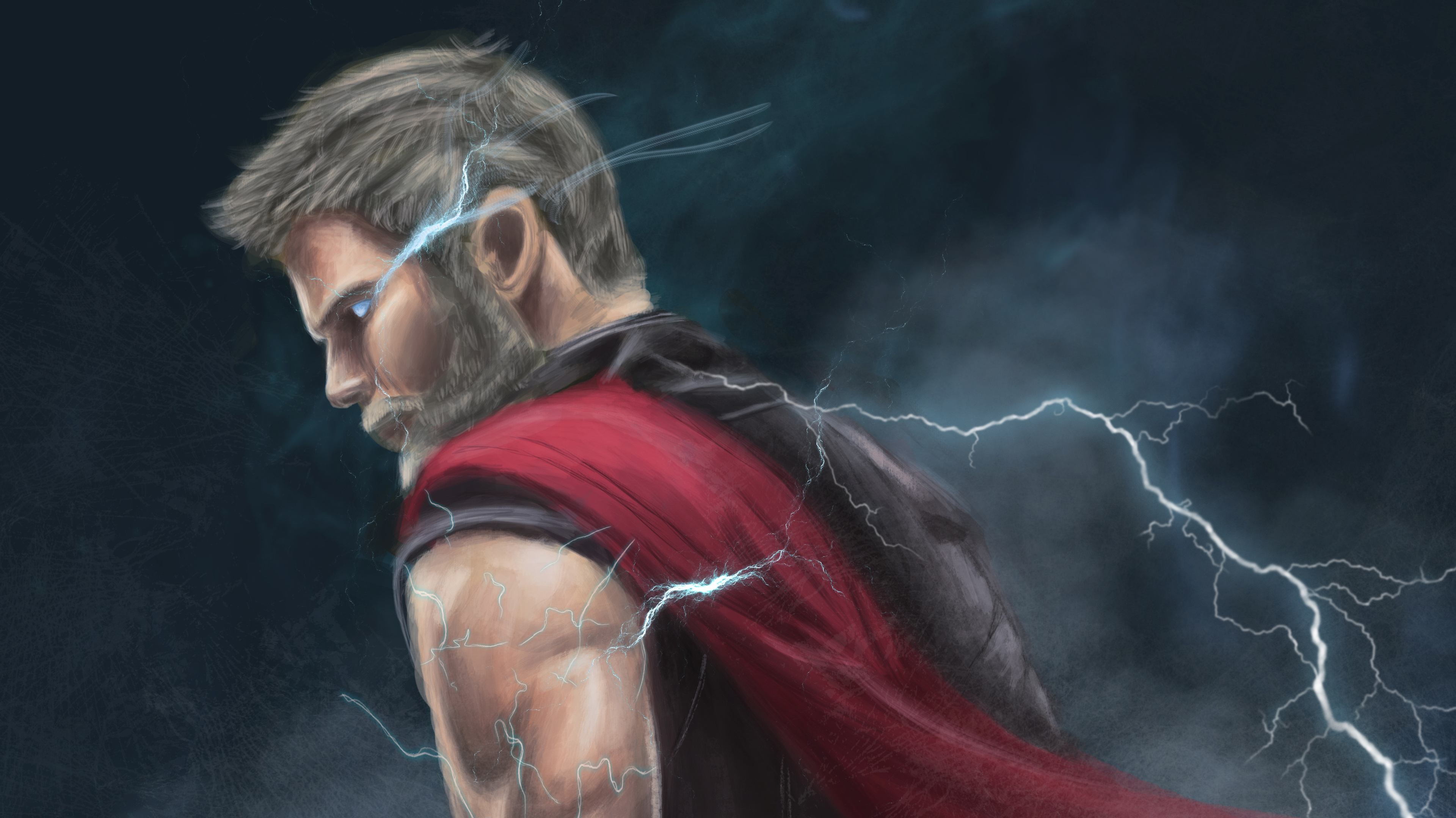3840x2160 Thor Lighting God Art 4K ,HD 4k Wallpapers,Images,Backgrounds ...