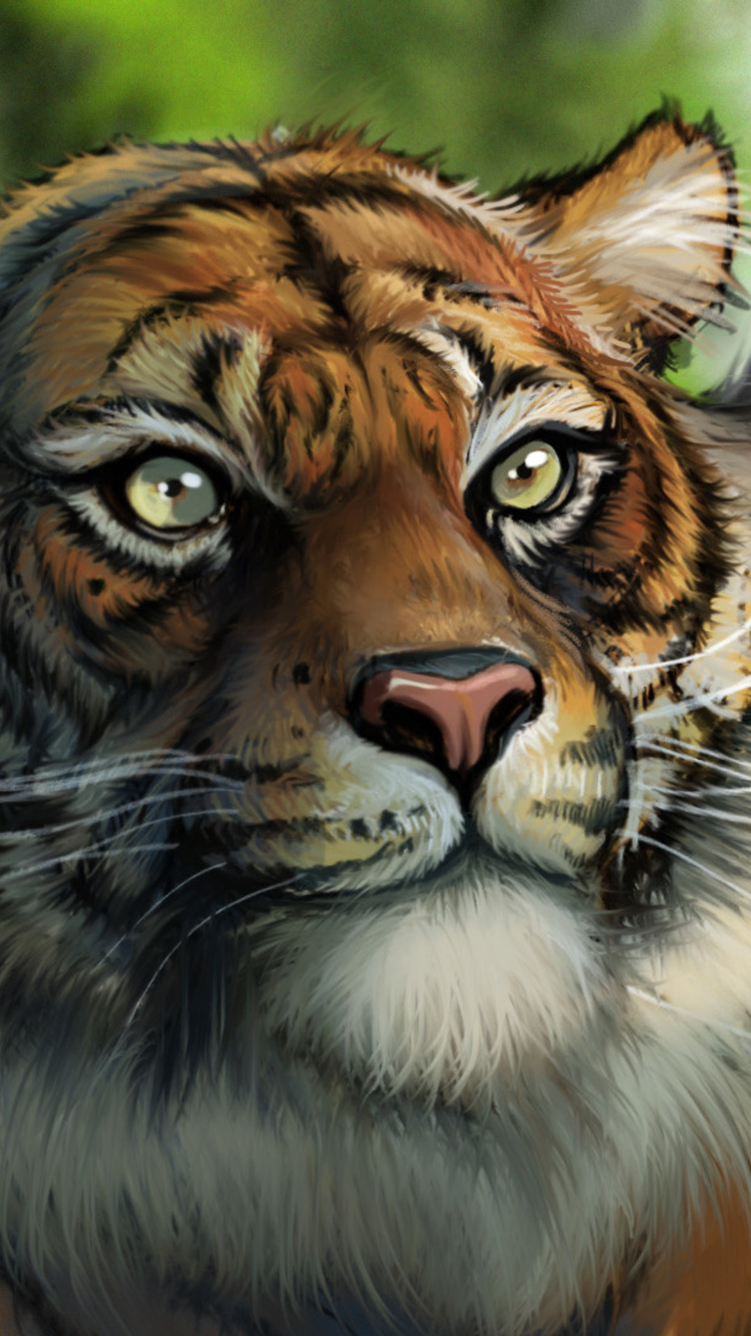 1080x1920 Tiger Digital Artwork Iphone 7,6s,6 Plus, Pixel xl ,One Plus ...