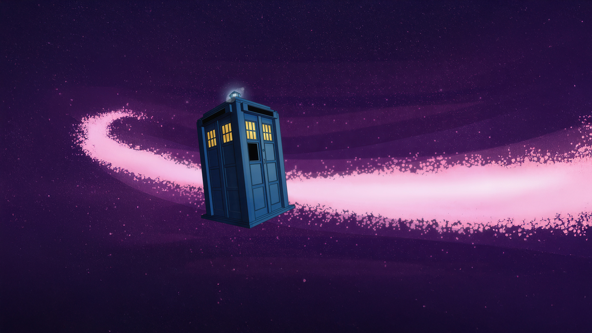 2048x1152 Time Machine In Starlit Purple Infinity Wallpaper,2048x1152 ...