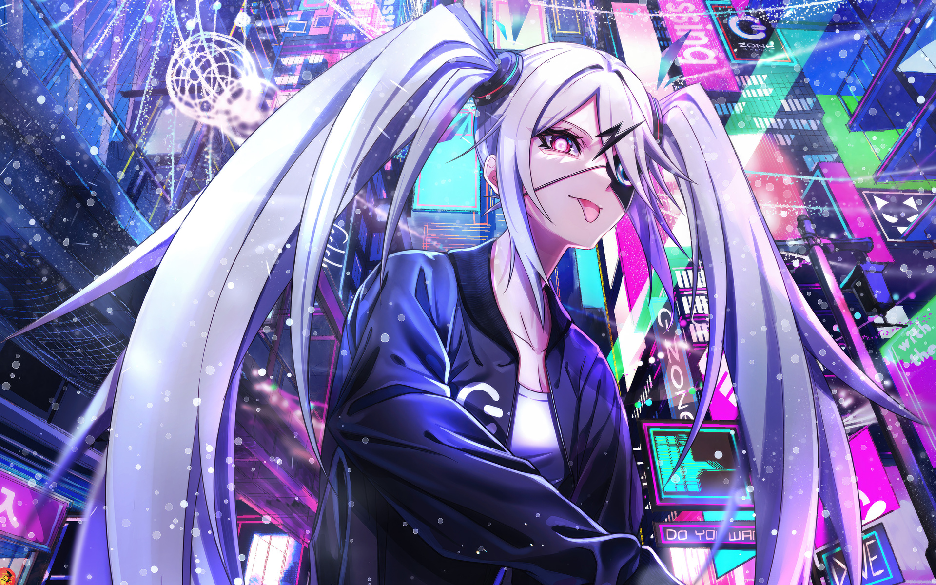 1920x1200 Tongue Of Tomorrow Sci Fi Cyborg Girl Cheeky Expression 1080P ...