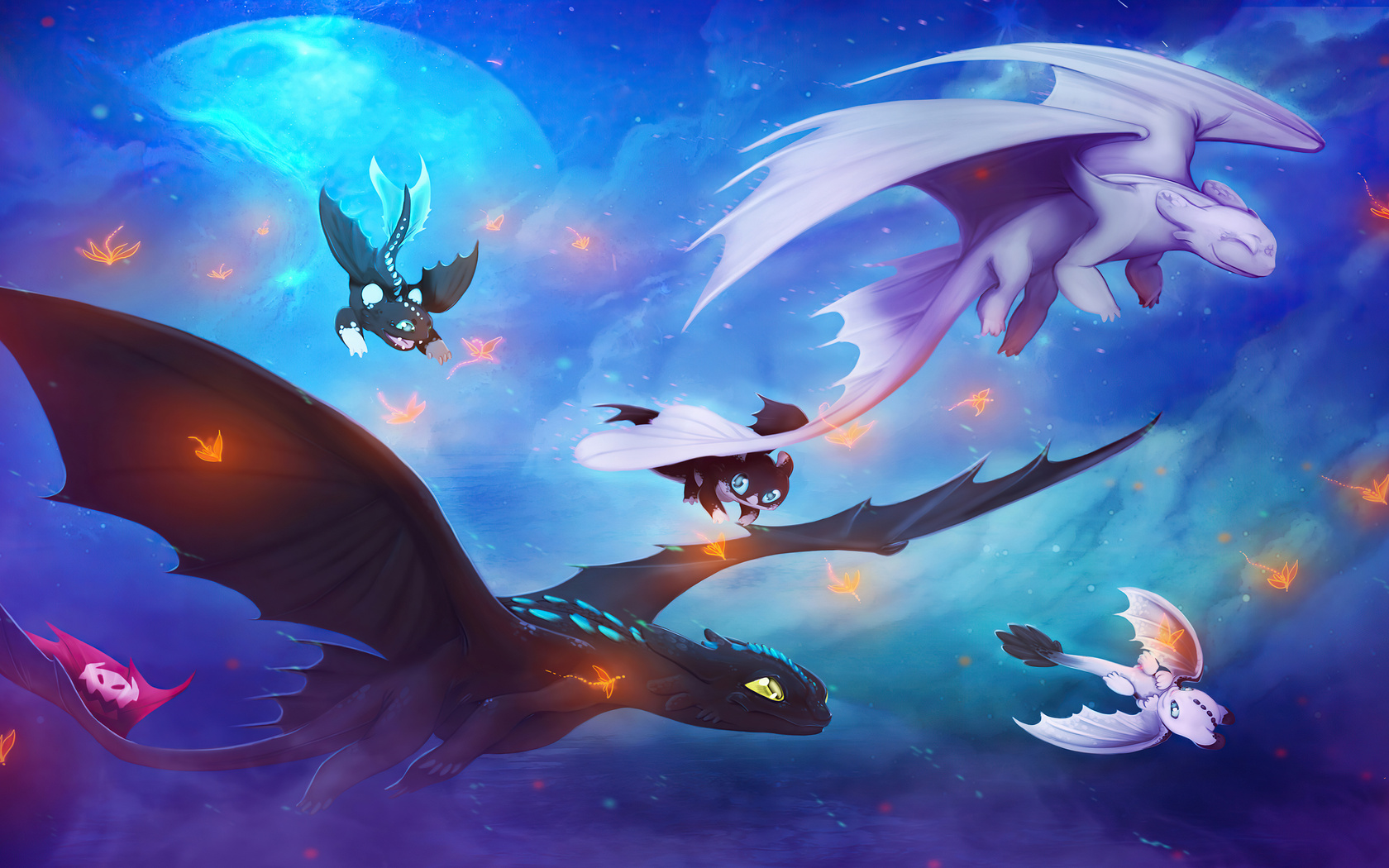 1680x1050 Toothless And His Family Wallpaper,1680x1050 Resolution HD 4k ...