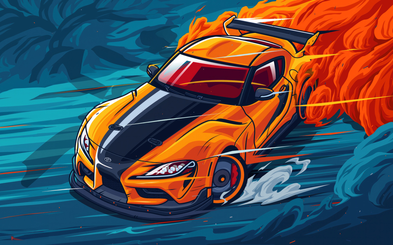 1280x800 Toyota Supra 4k Artwork 720P ,HD 4k Wallpapers,Images ...