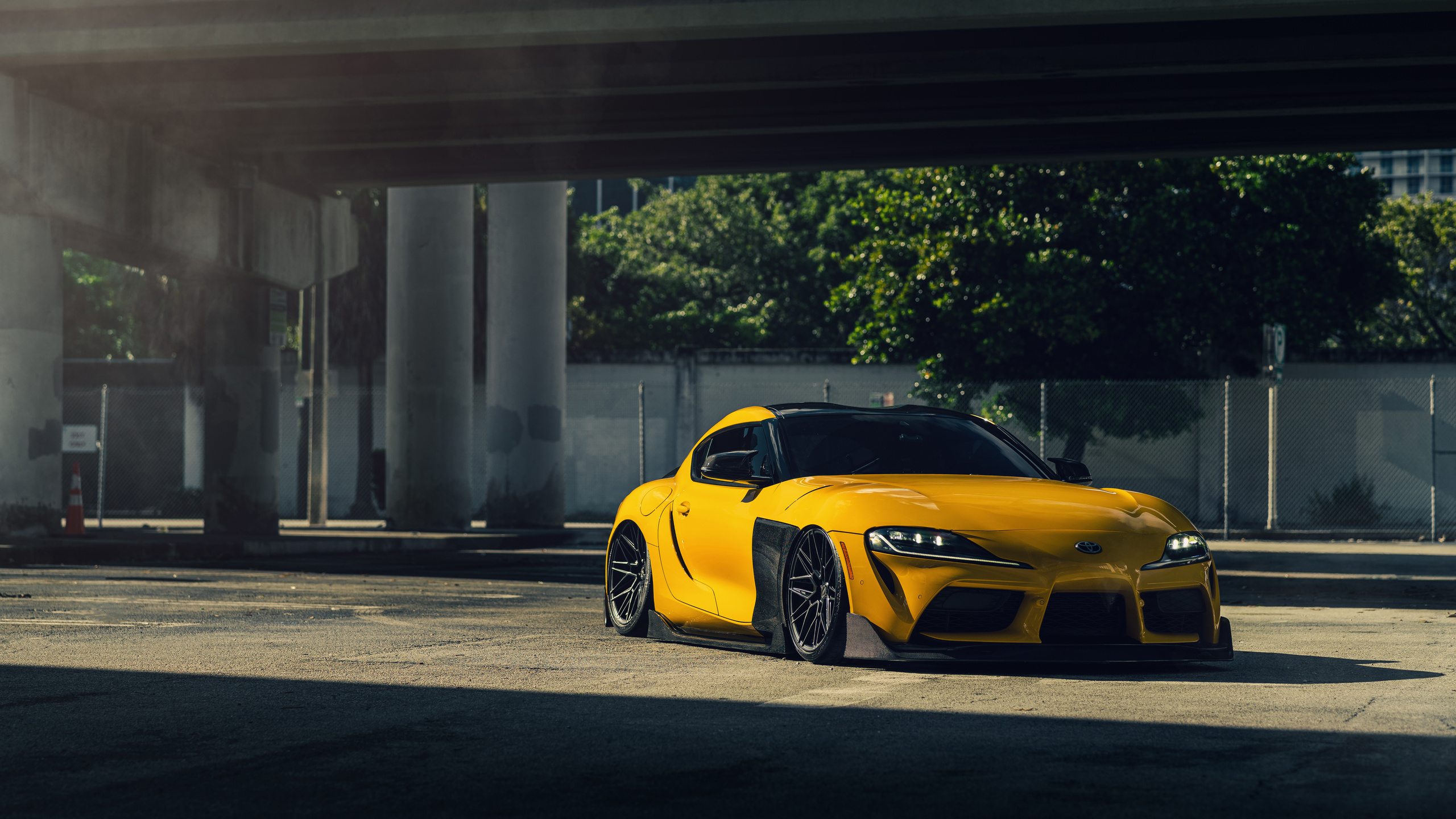 2560x1440 Toyota Supra DT Yellow Vossen Bagged 8k 1440P Resolution ,HD ...