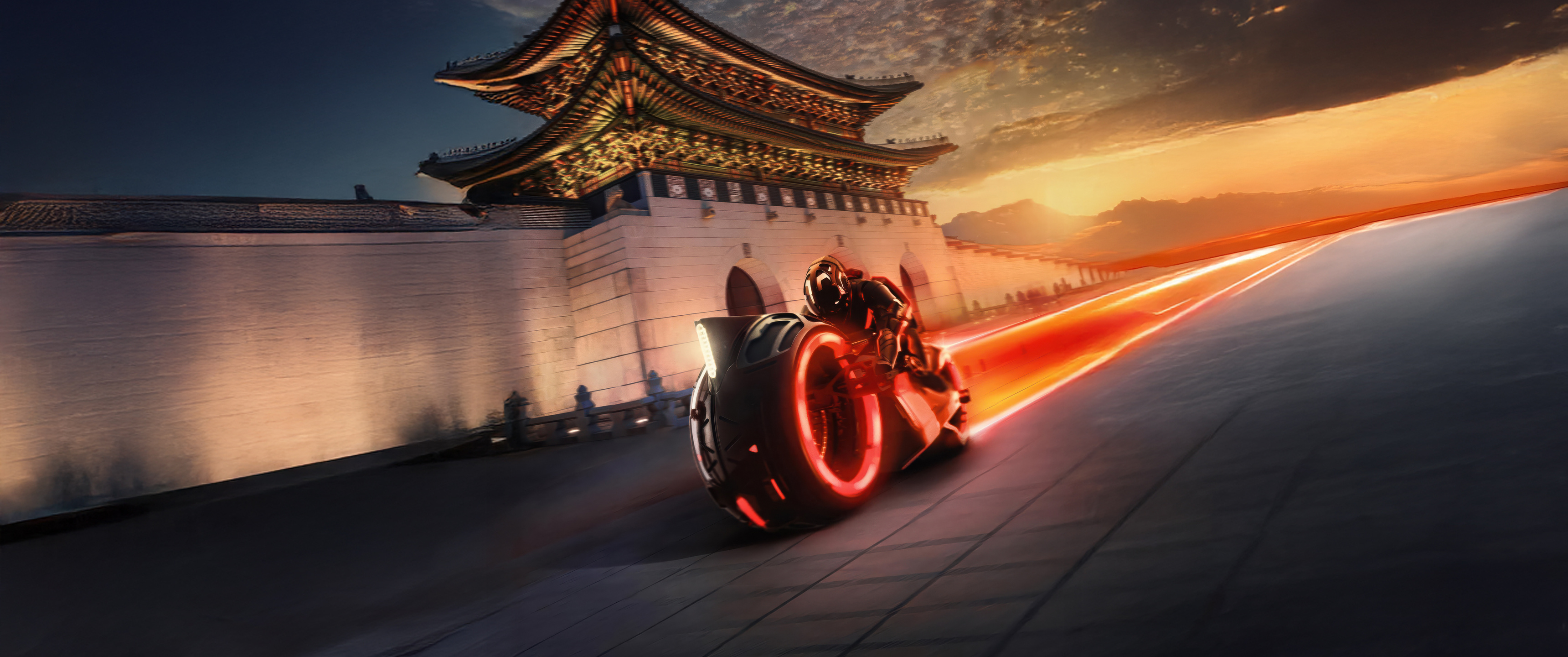 3440x1440 Tron Ares In Electric Red UltraWide Quad HD 1440P ,HD 4k ...