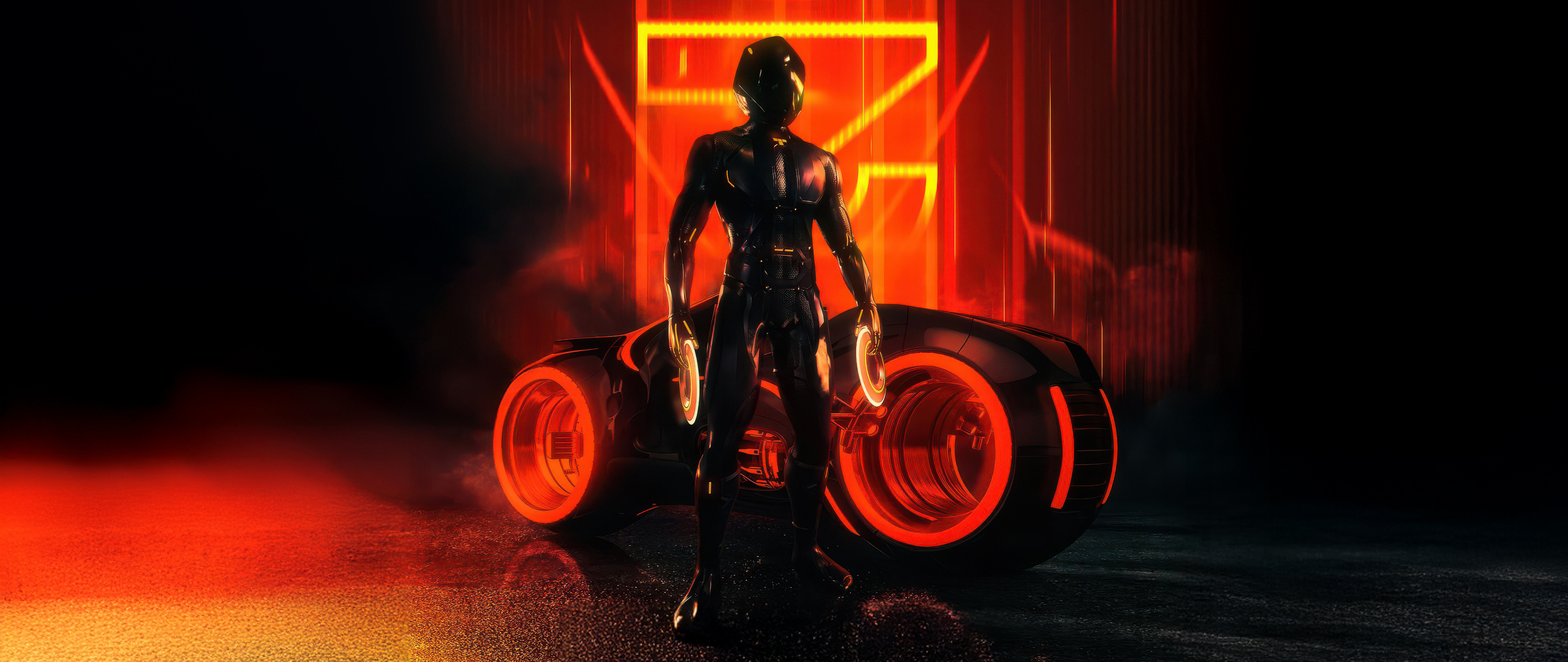 2560x1080 Tron Ares Rise Of The Grid Warrior Wallpaper,2560x1080 ...