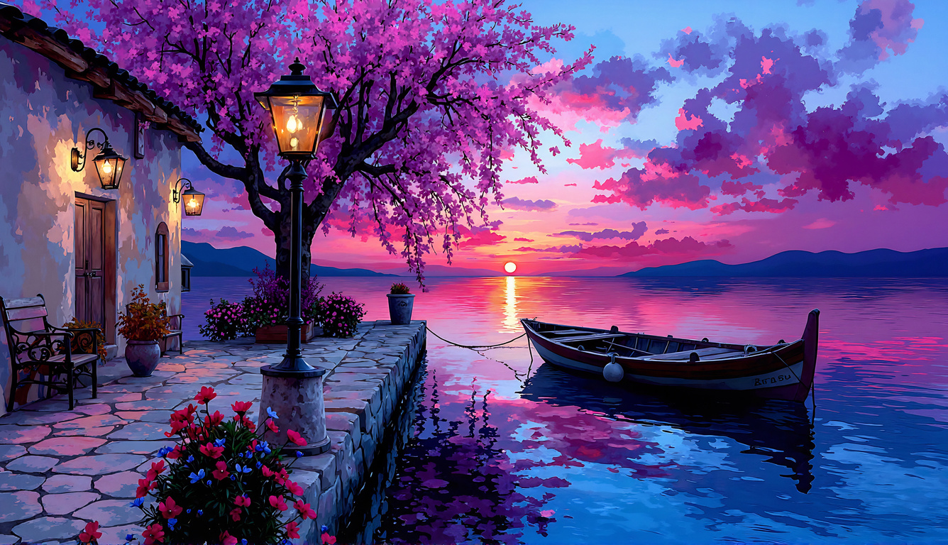 1336x768 Twilight Tranquility By The Lake Laptop HD ,HD 4k Wallpapers,Images,Backgrounds,Photos ...