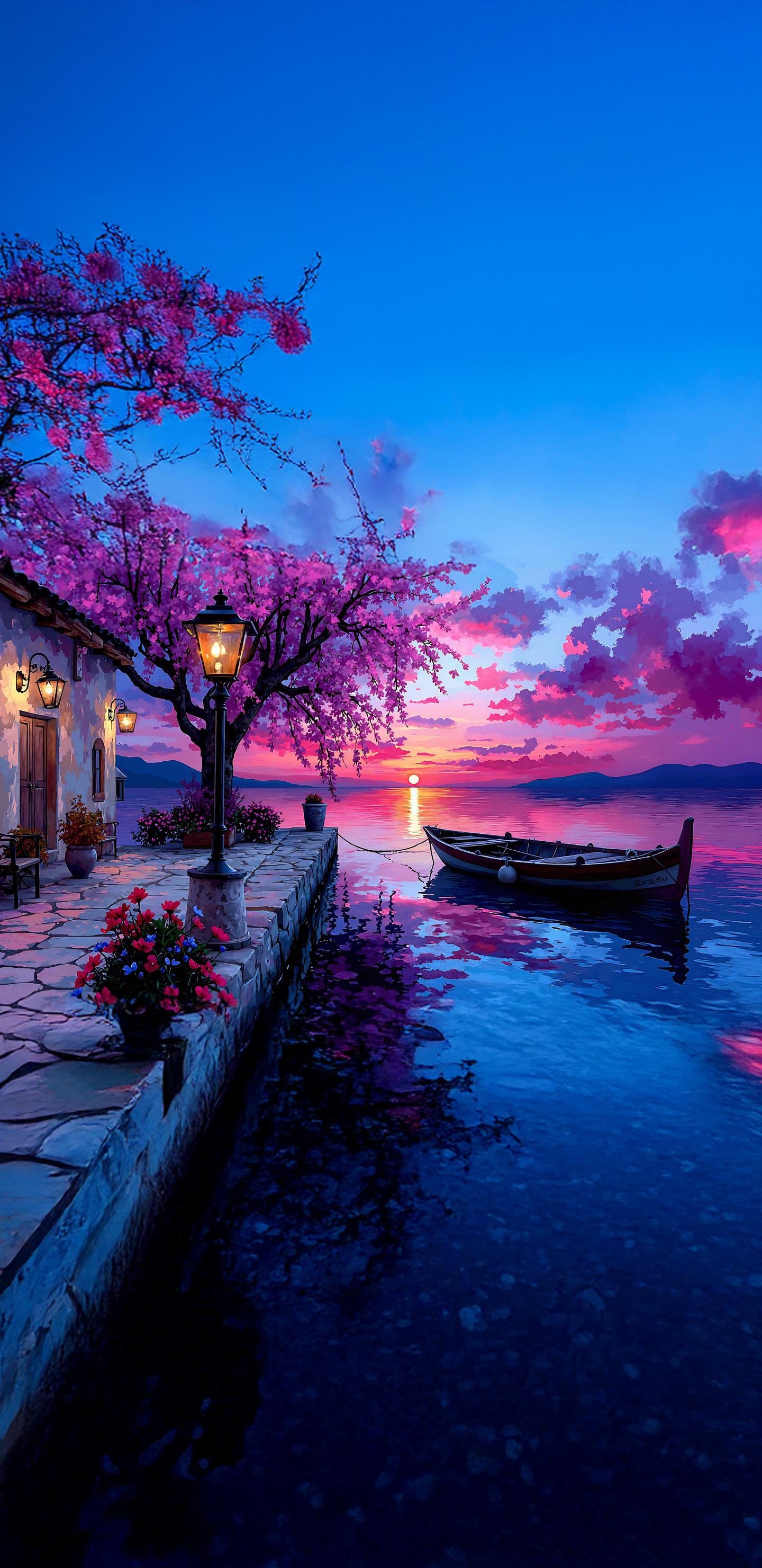 1440x2960 Twilight Tranquility By The Lake Samsung Galaxy Note 9,8, S9,S8,S8+ QHD ,HD 4k ...