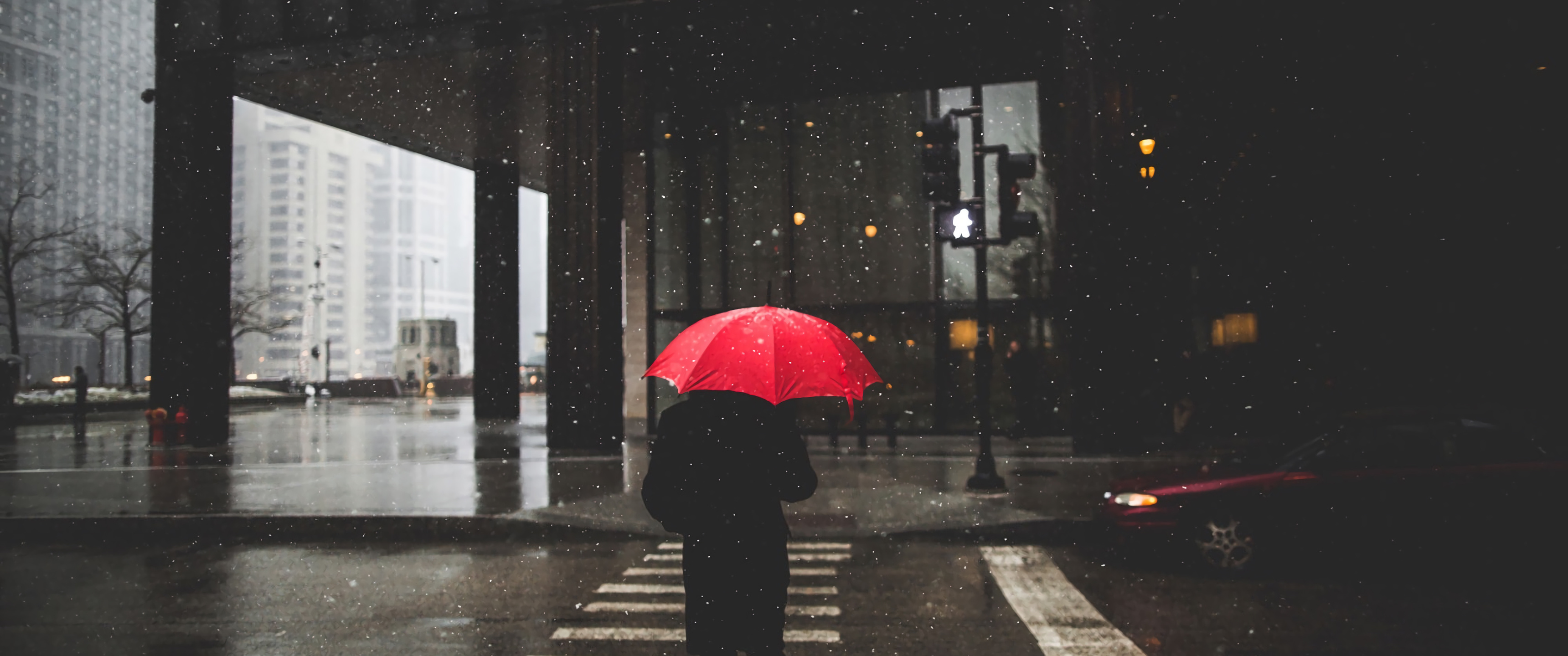 3440x1440 Umbrella Rain Person UltraWide Quad HD 1440P ,HD 4k ...