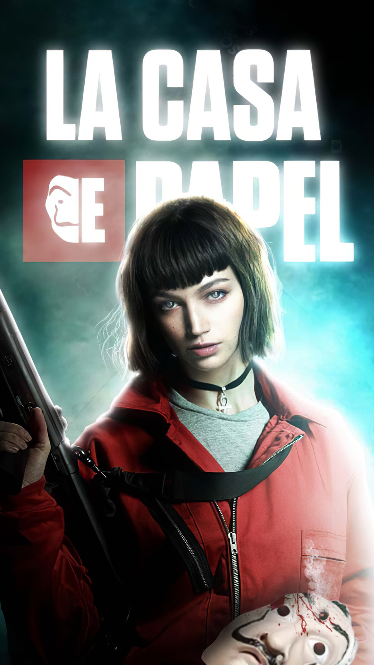 750x1334 Ursula Corbero In Money Heist Season 4 Netflix iPhone 6 ...