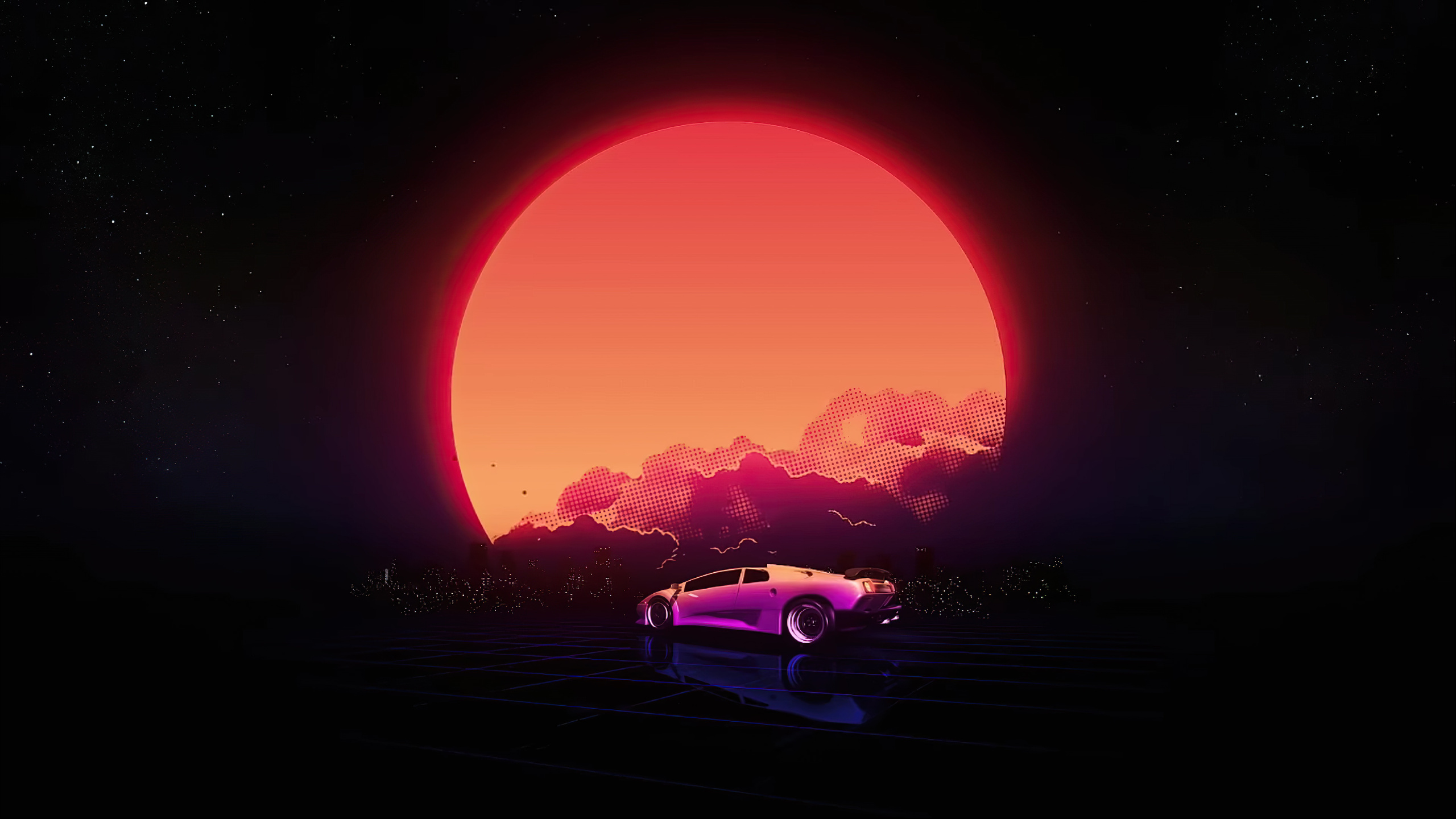 2560x1440 Vapor Synthwave Car 4k 1440P Resolution ,HD 4k Wallpapers ...