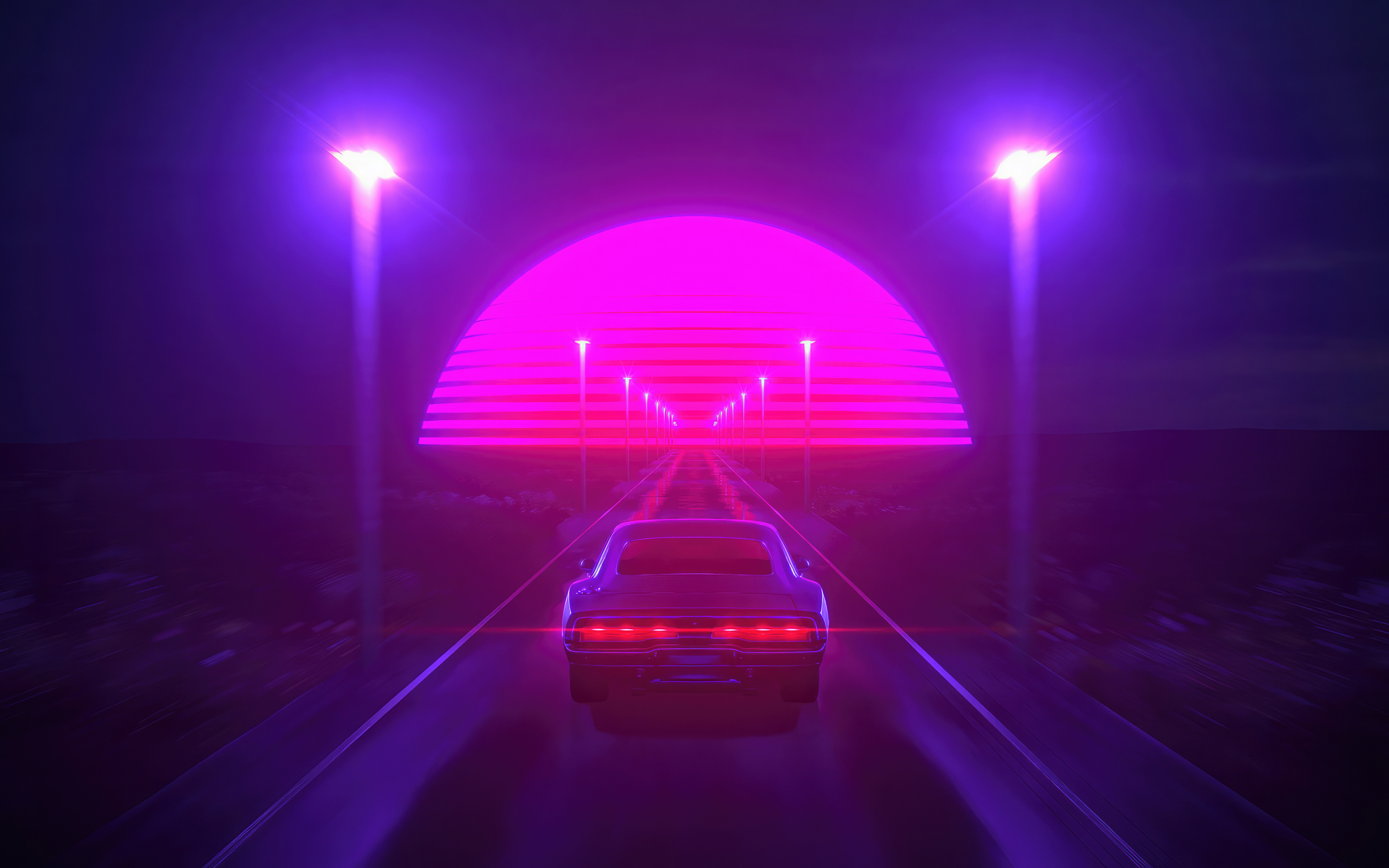 3840x2400 Vapor Trails Synthwave Adventures In A Vintage Car 4K ,HD 4k Wallpapers,Images ...