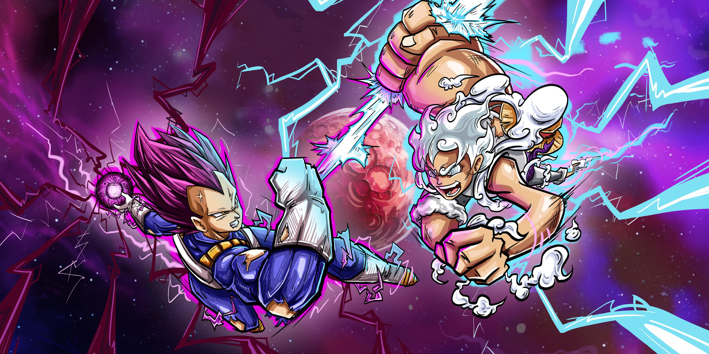 Goku Vs Vegeta Kamehameha Vs Galick Gun Wallpaper