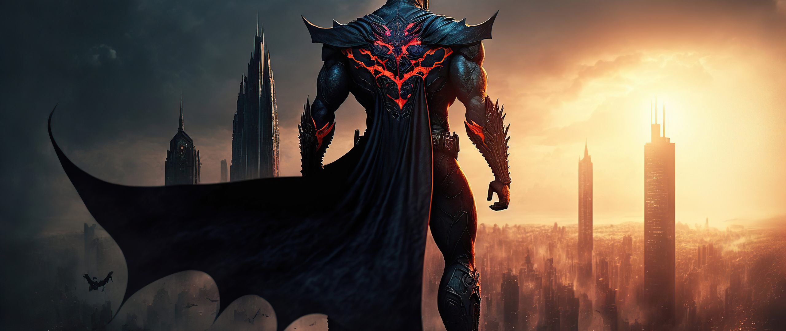 2560x1080 Venom Diablo Batman Hellspawn Cyborg Mix 4k Wallpaper ...