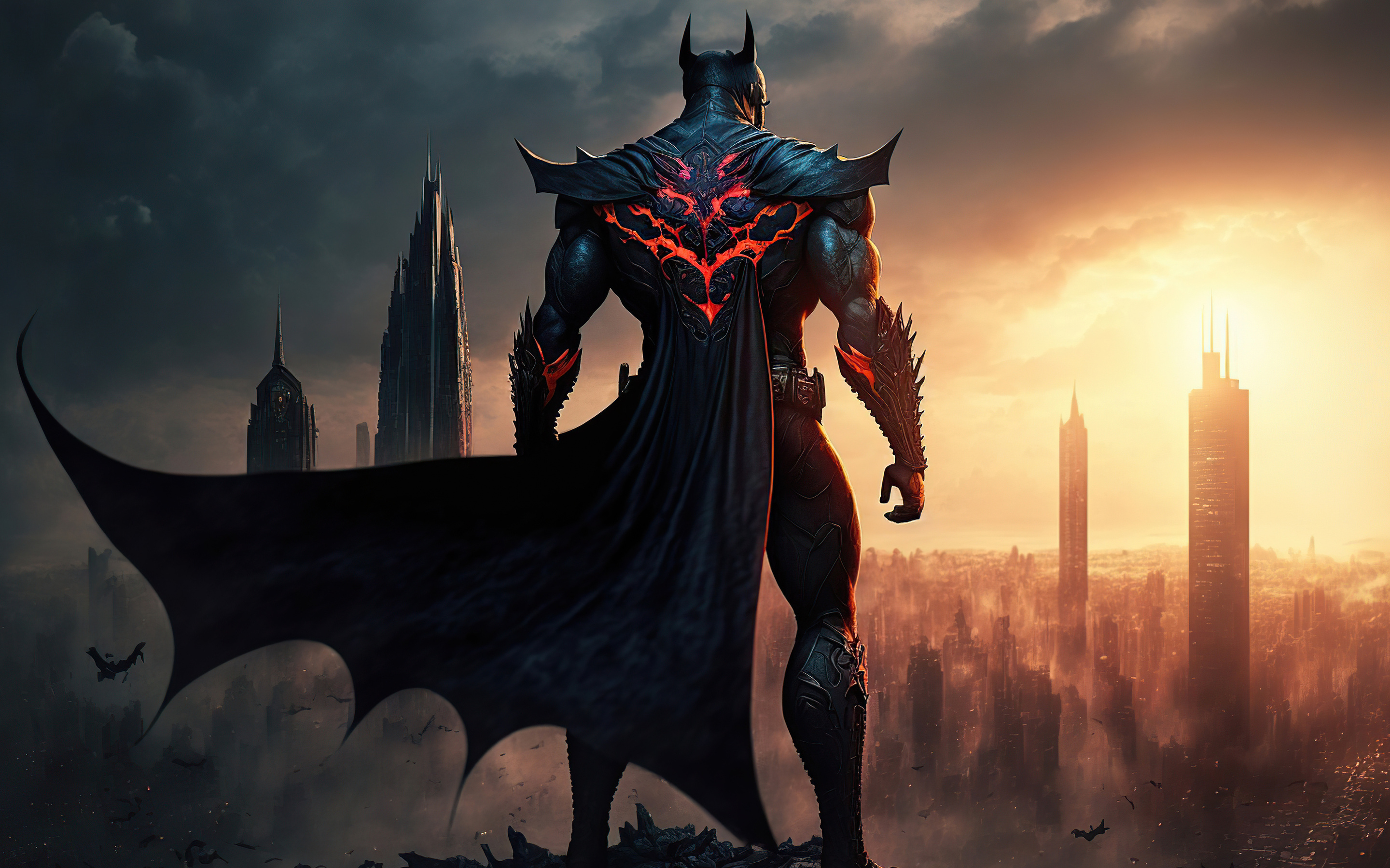 2880x1800 Venom Diablo Batman Hellspawn Cyborg Mix 4k Macbook Pro ...