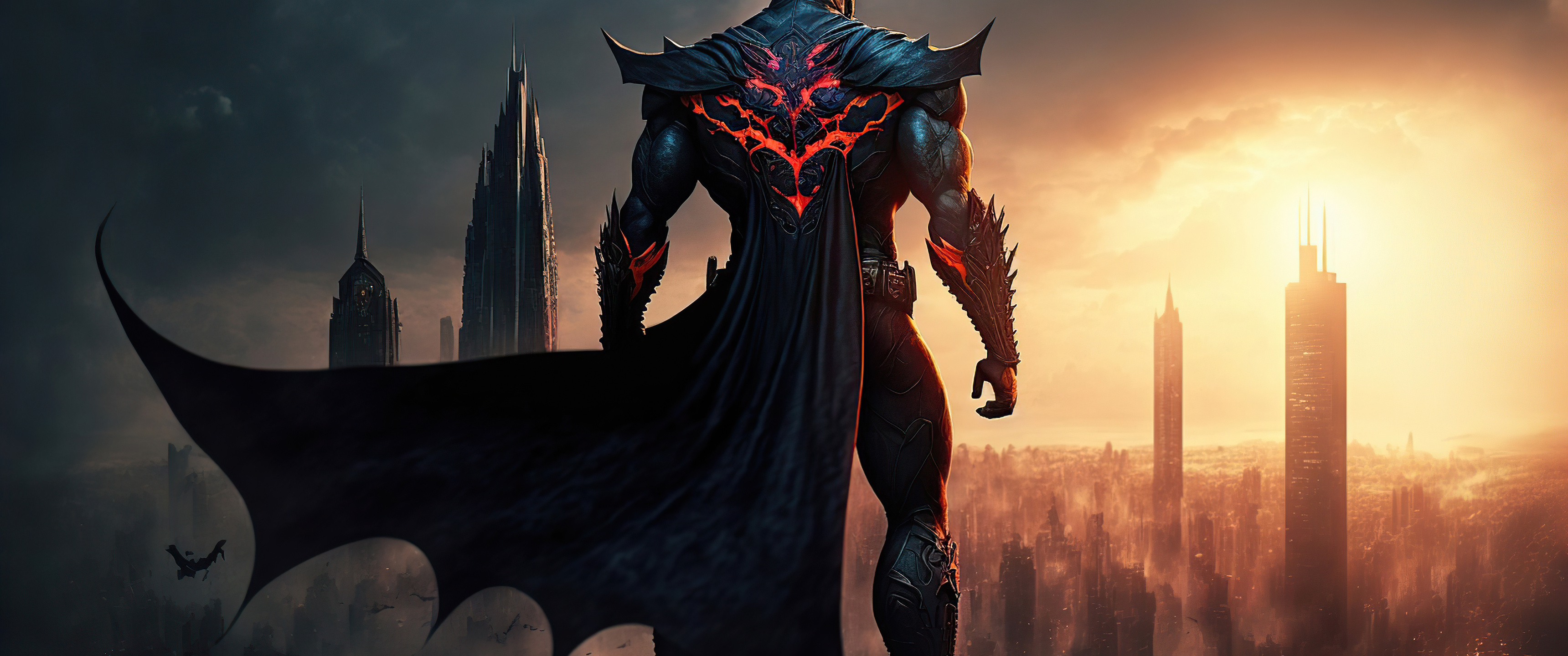 3440x1440 Venom Diablo Batman Hellspawn Cyborg Mix 4k UltraWide Quad HD ...