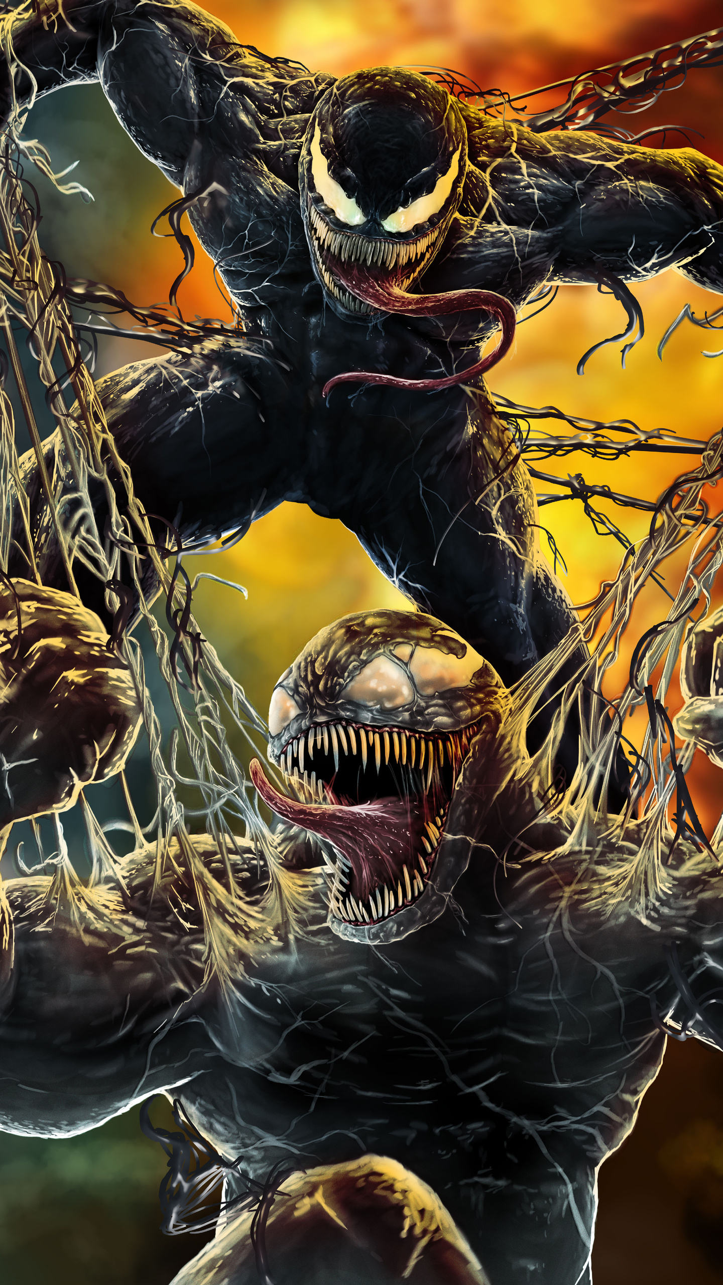 1440x2560 Venom Vs Riot 4k 2023 Samsung Galaxy S6,S7 ,Google Pixel XL ...