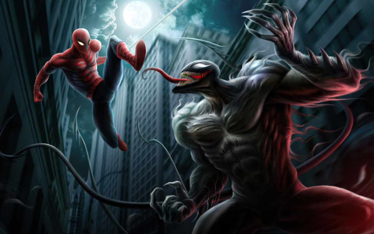 1280x800 Venom Vs Spiderman Fight 5k 720P ,HD 4k Wallpapers,Images ...