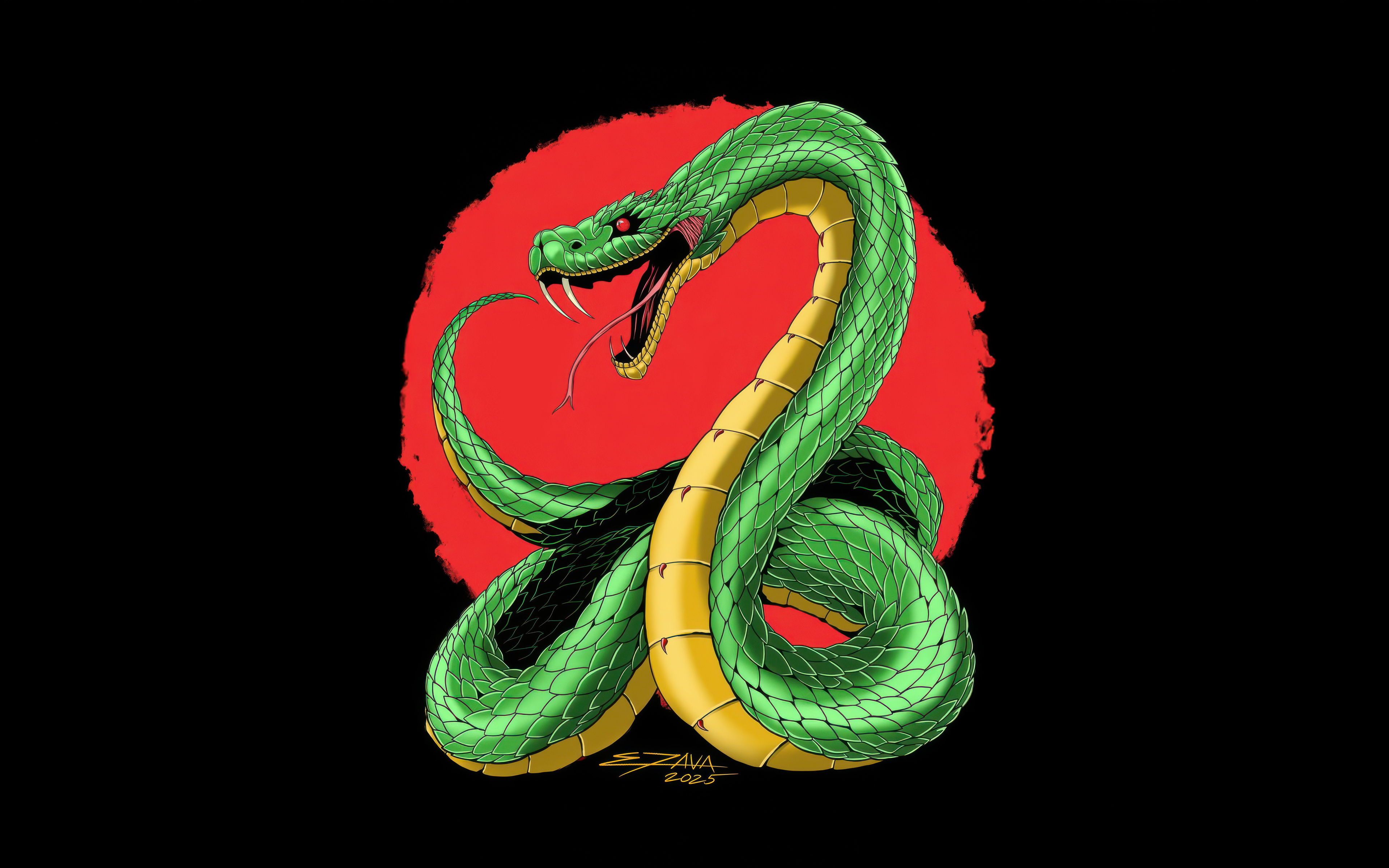 3840x2400 Venomous Green Dragon Snake 4K ,HD 4k Wallpapers,Images ...