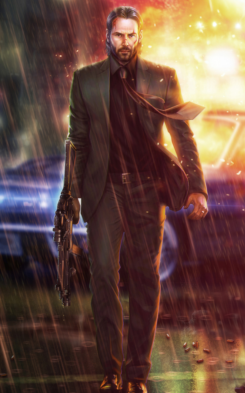800x1280 Virtual Hitman John Wick Cybernetic Portrait Nexus 7,Samsung Galaxy Tab 10,Note Android ...