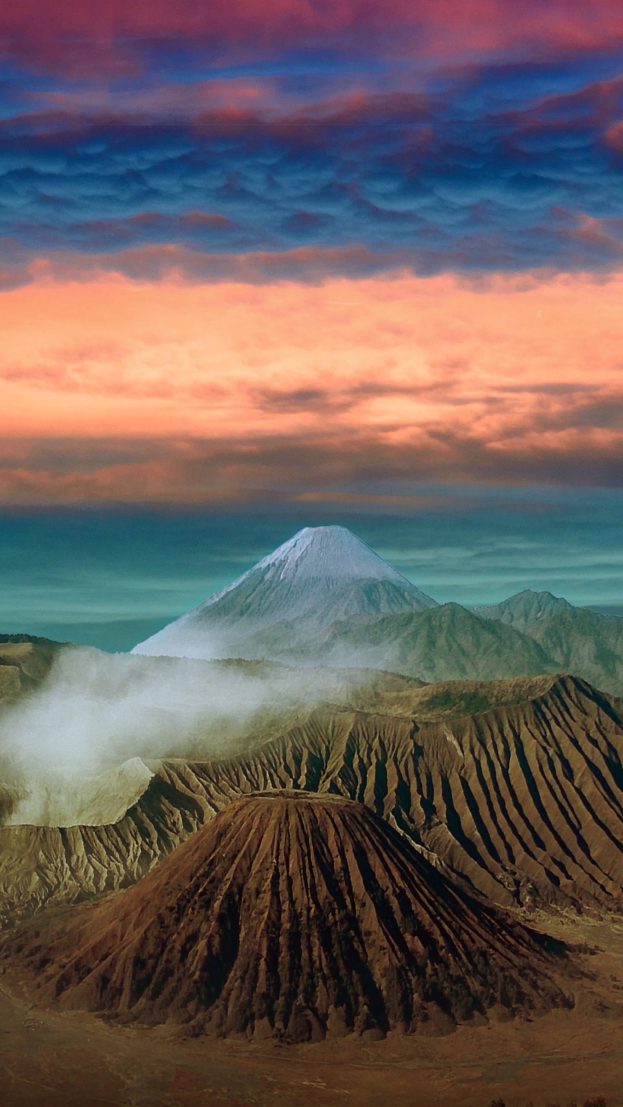 2160x3840 Volcano Landscape Clouds Scenic 8k Sony Xperia X,XZ,Z5 ...