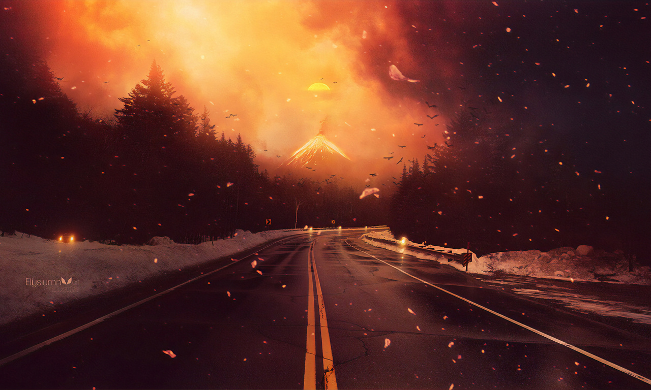 1280x768 Volcano Road 4k 1280x768 Resolution HD 4k Wallpapers, Images ...