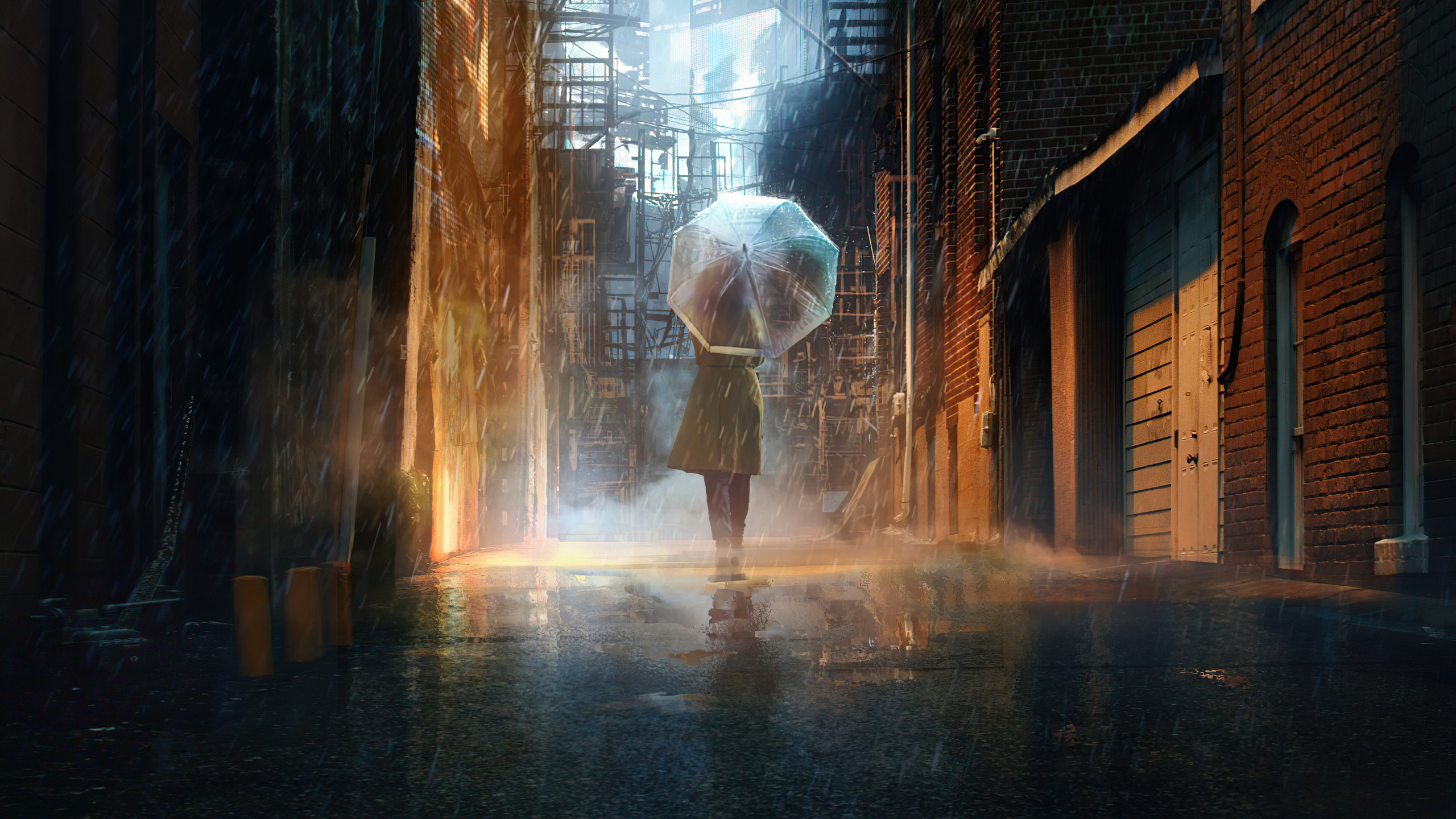 2560x1440 Walking In The Rain 1440P Resolution ,HD 4k Wallpapers,Images ...