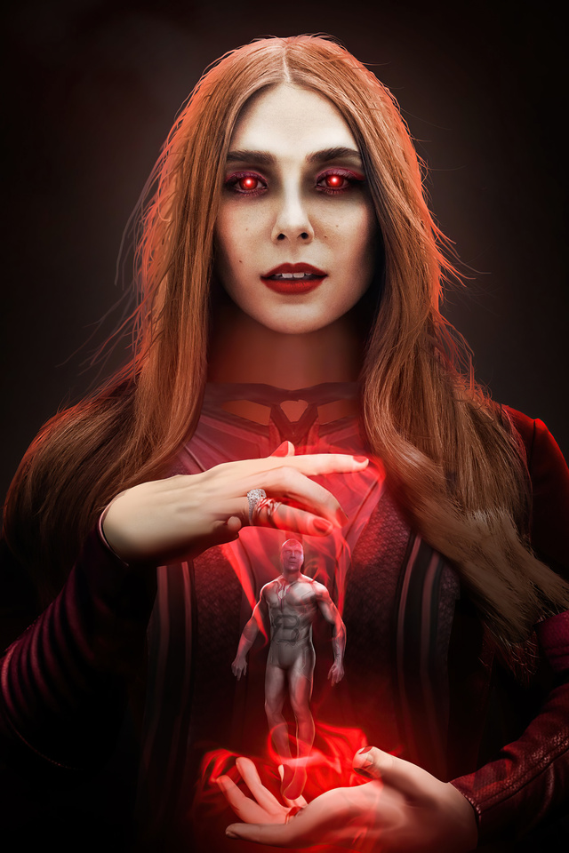 640x960 Wanda Vision Glowing Eyes 4k iPhone 4, iPhone 4S ,HD 4k ...