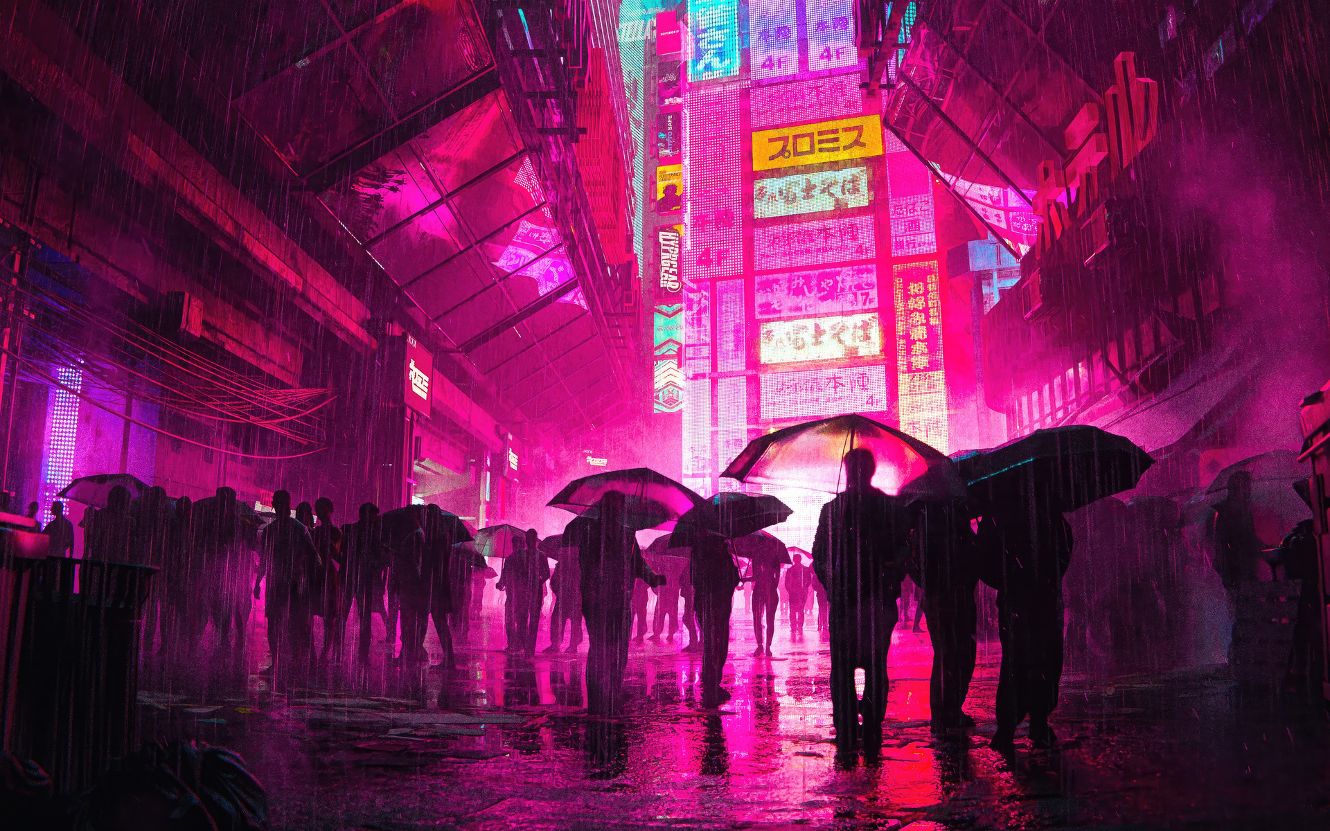 1920x1200 Warm Rain In A Cyberpunk Mood 1080P Resolution ,HD 4k ...