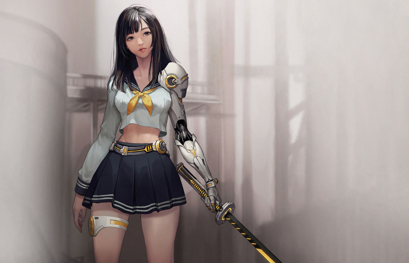 1400x900 Warrior Anime Girl With Sword Wallpaper,1400x900 Resolution HD ...