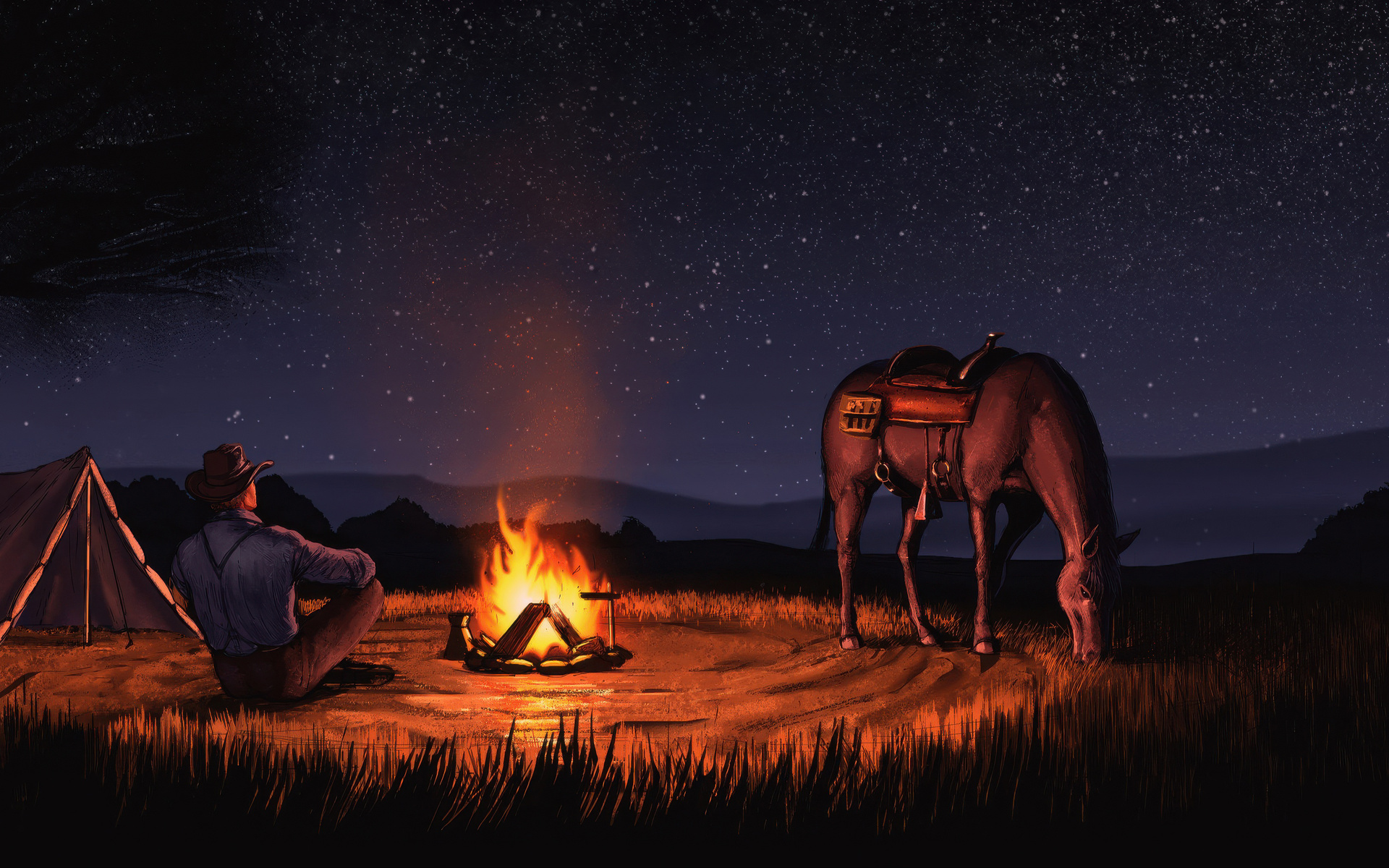 1920x1200 Watching The World Pass By With Horse 1080P Resolution ,HD 4k ...