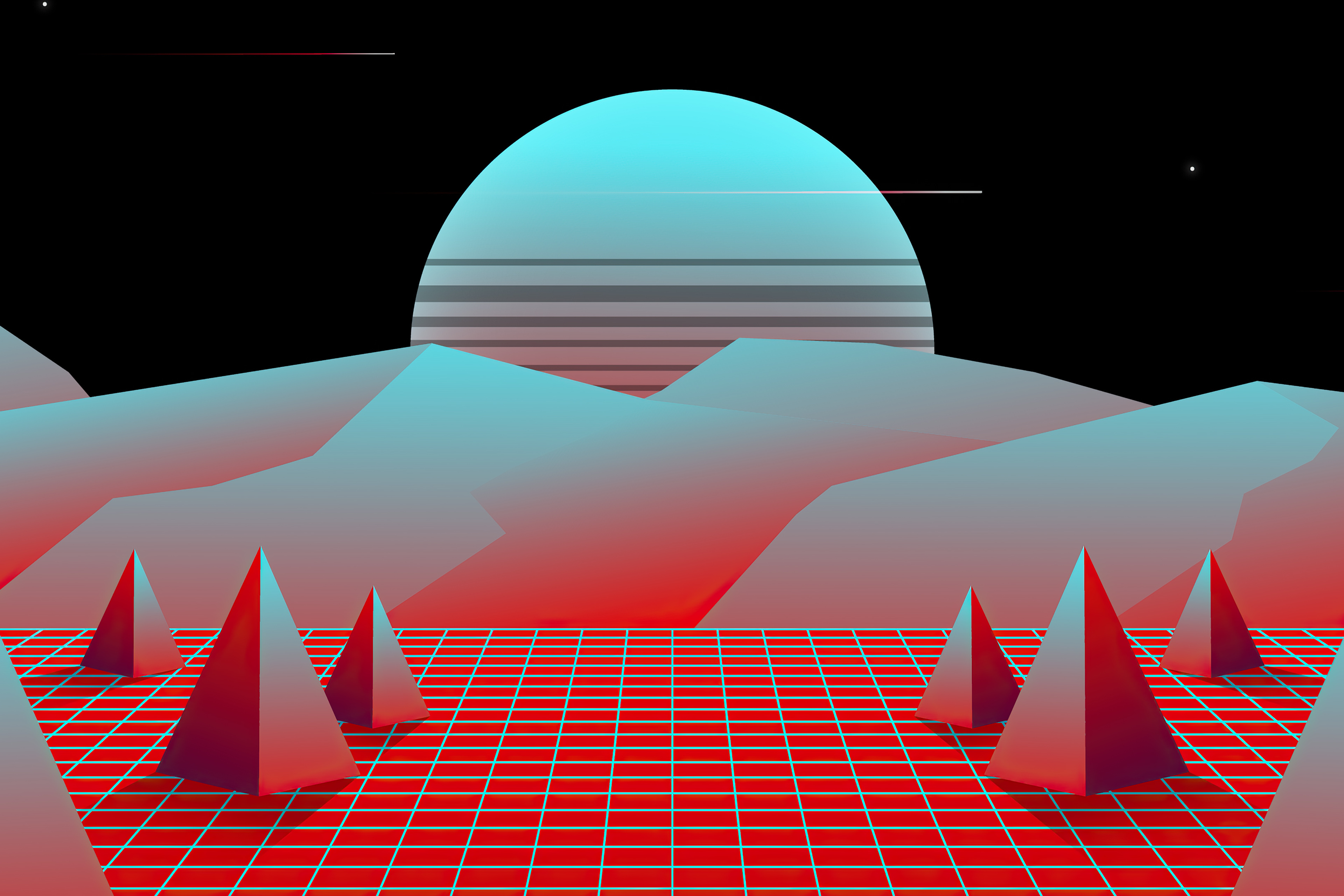 3840x2560 Wave Synth Style 4k 3840x2560 Resolution HD 4k Wallpapers ...