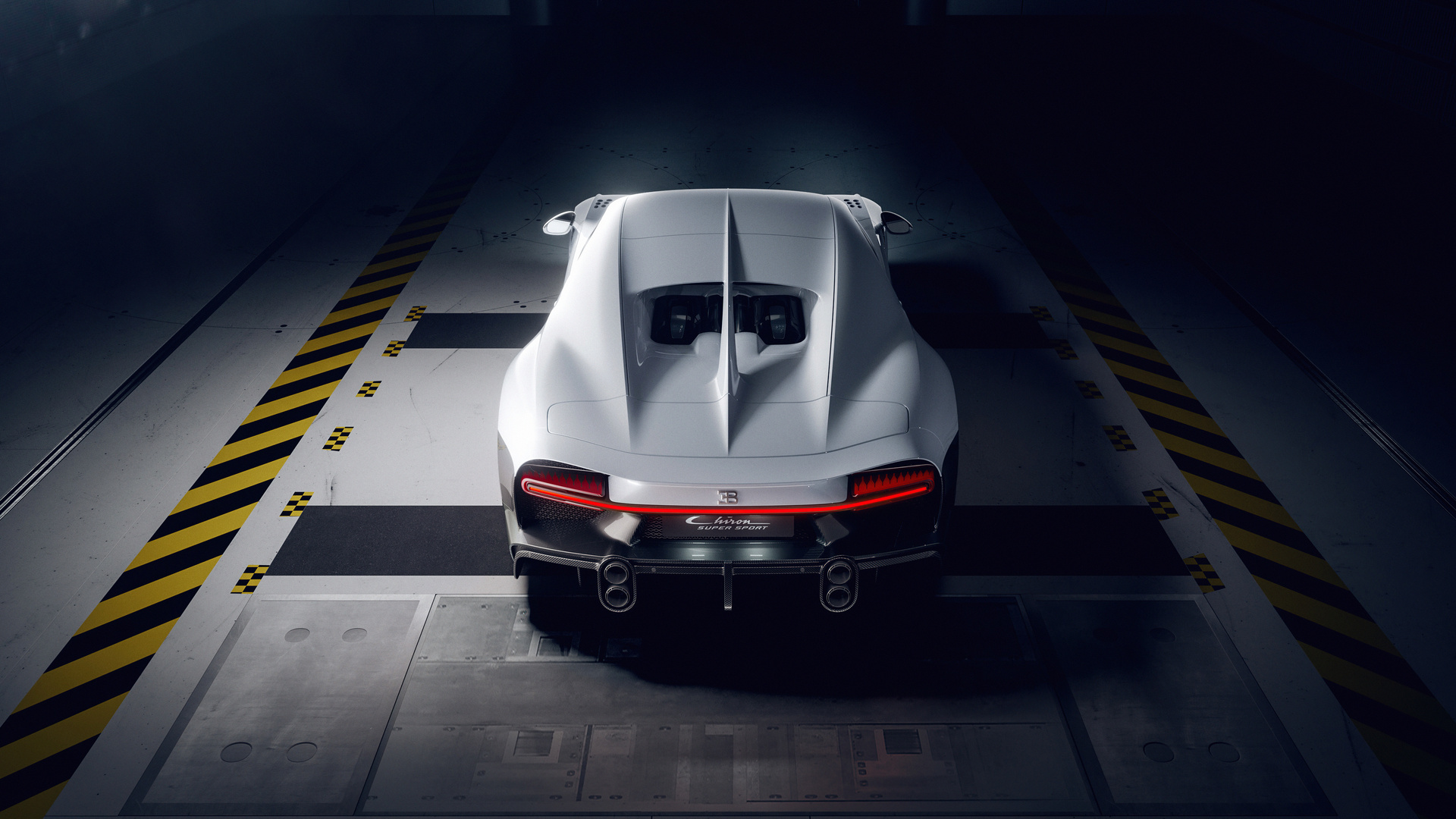 1920x1080 White Bugatti Chiron Super Sport Rear Cgi 5k Laptop Full HD ...