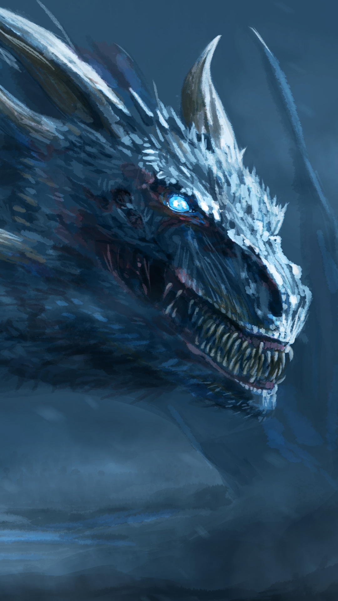 1080x1920 White Dragon Of Night King Iphone 7,6s,6 Plus, Pixel xl ,One ...