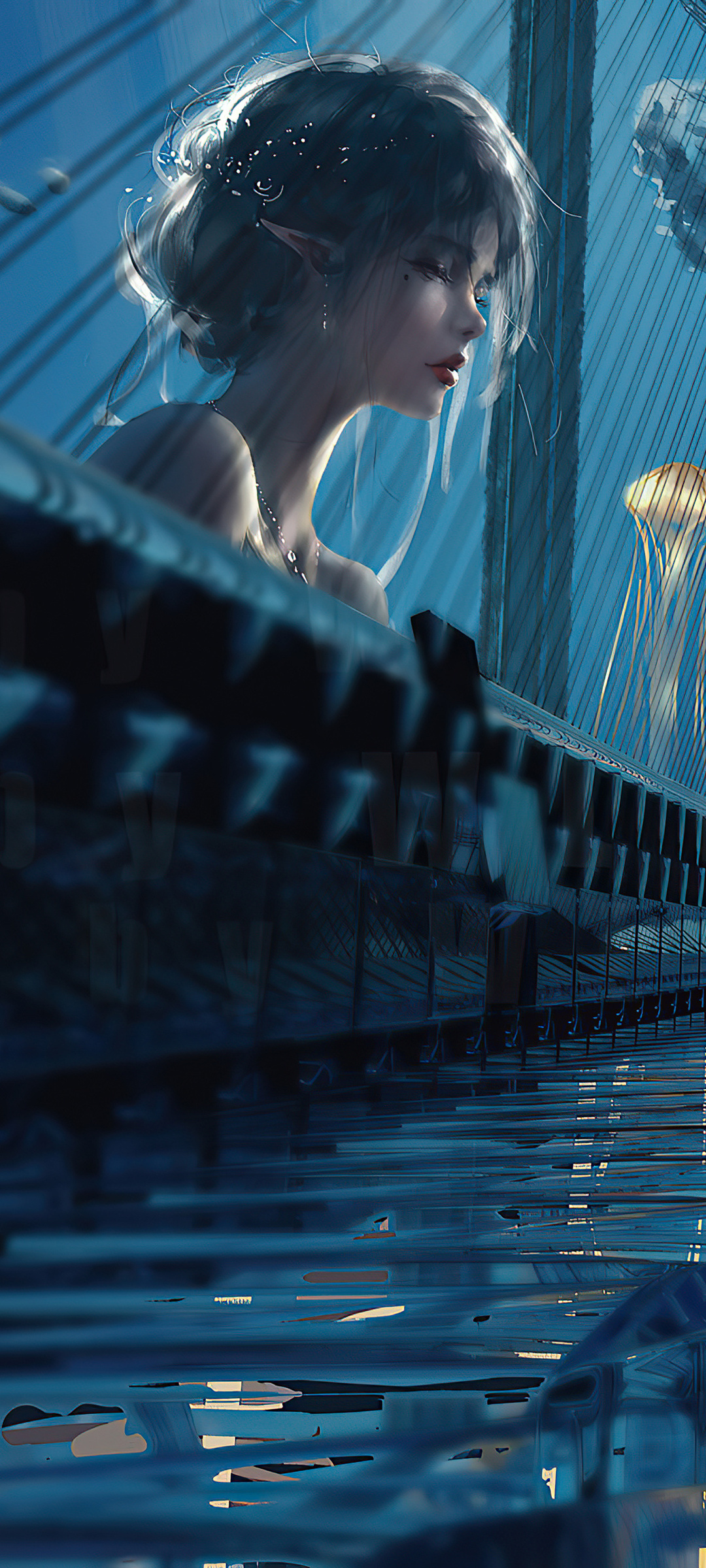 1080x2400 Wlop Piano Girl 5k Google Pixel 7 ,HD 4k Wallpapers,Images,Backgrounds,Photos and Pictures