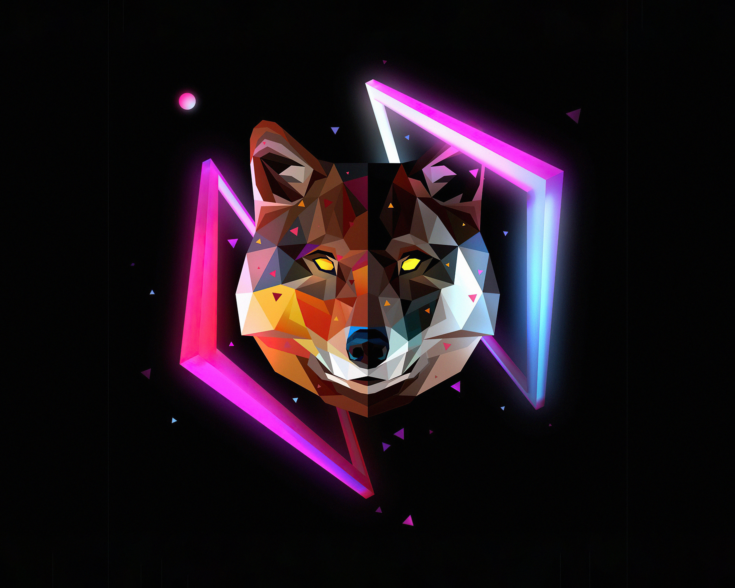 2560x2048 Wolf Minimal Justin Maller 4k 2560x2048 Resolution HD 4k ...