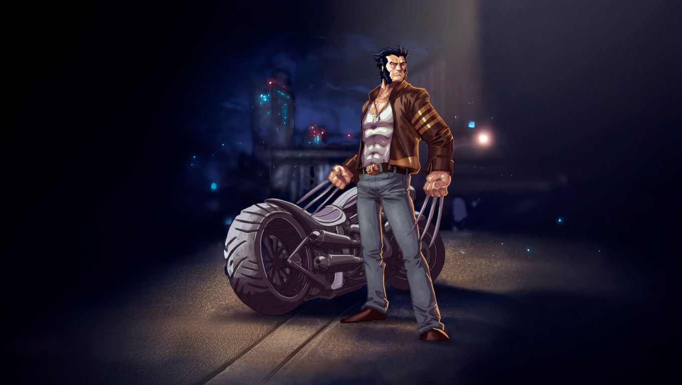 1360x768 Wolverine Biker Mode Engaged Laptop HD ,HD 4k Wallpapers ...