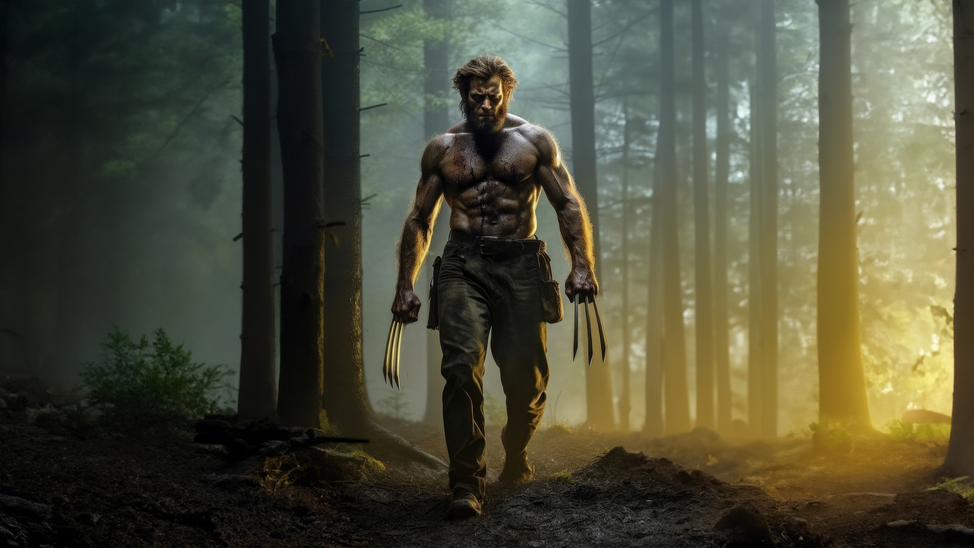 1920x1080 Wolverine Intense Walk With Claws Bared Laptop Full HD 1080P ...
