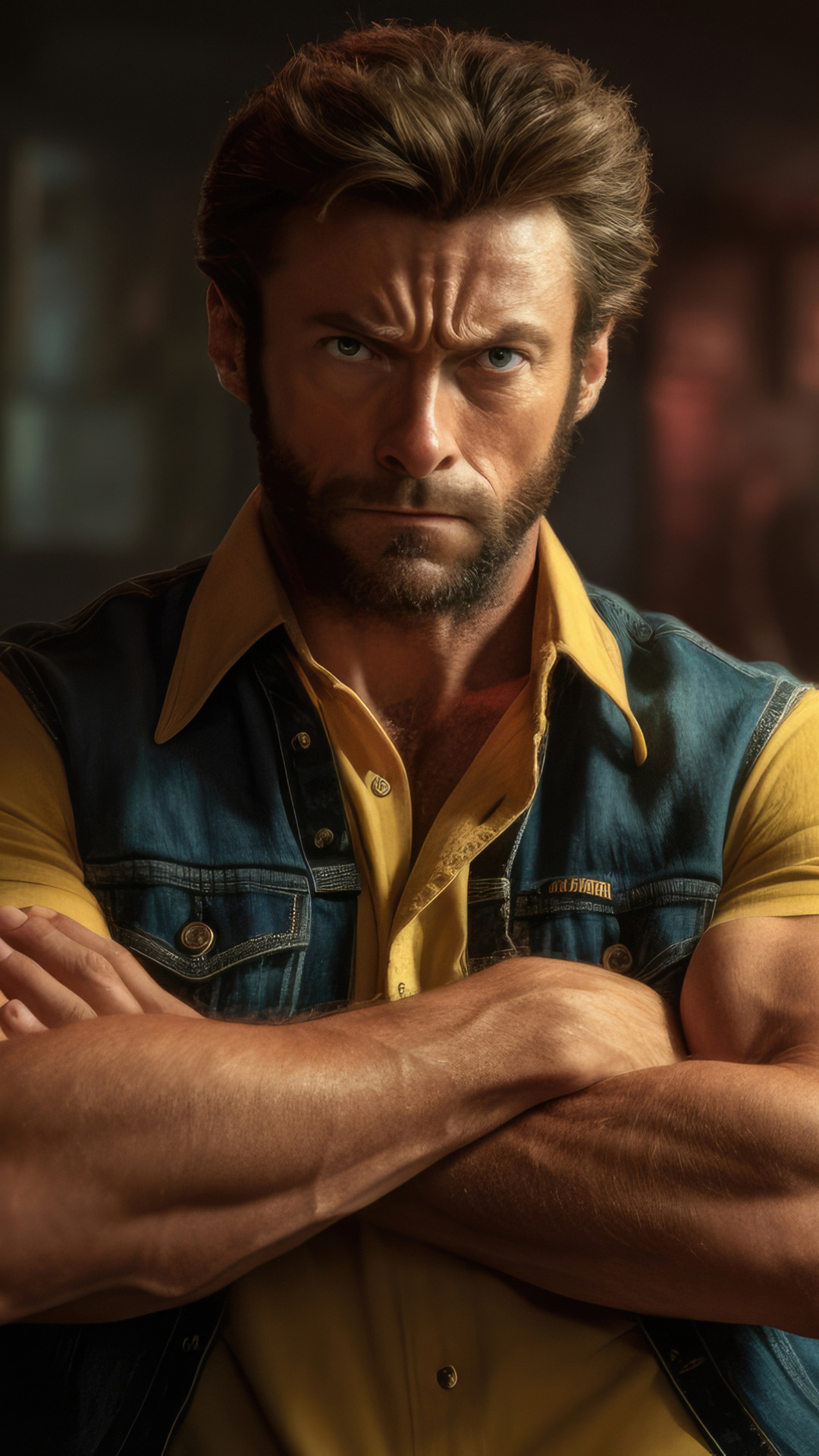 1080x1920 Wolverine Sitting In The Bar Iphone 7,6s,6 Plus, Pixel xl ...