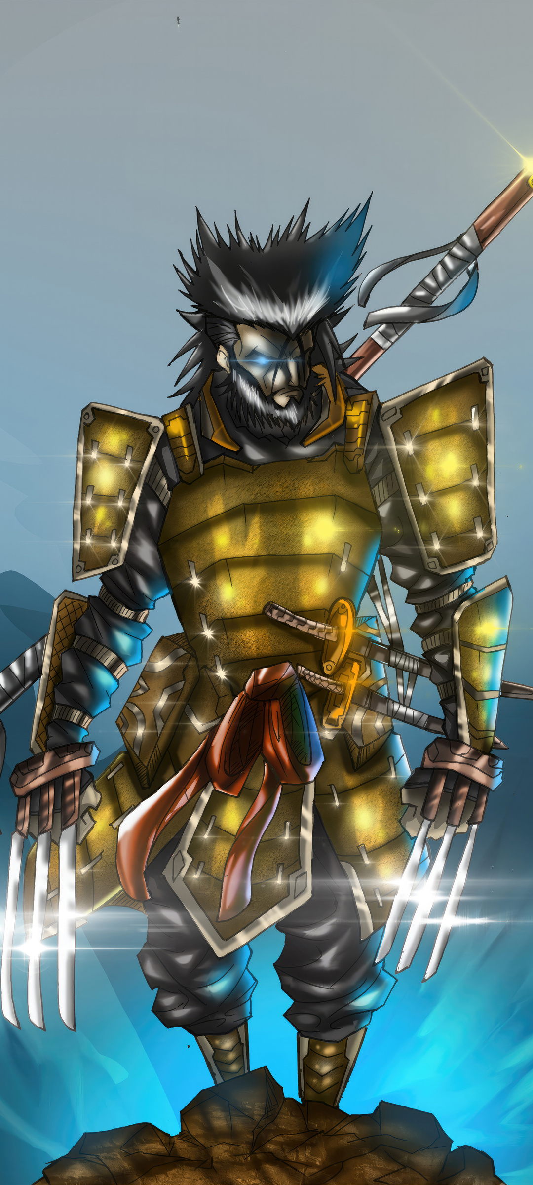 1080x2400 Wolverine X Samurai 5k Google Pixel 7 ,HD 4k Wallpapers ...