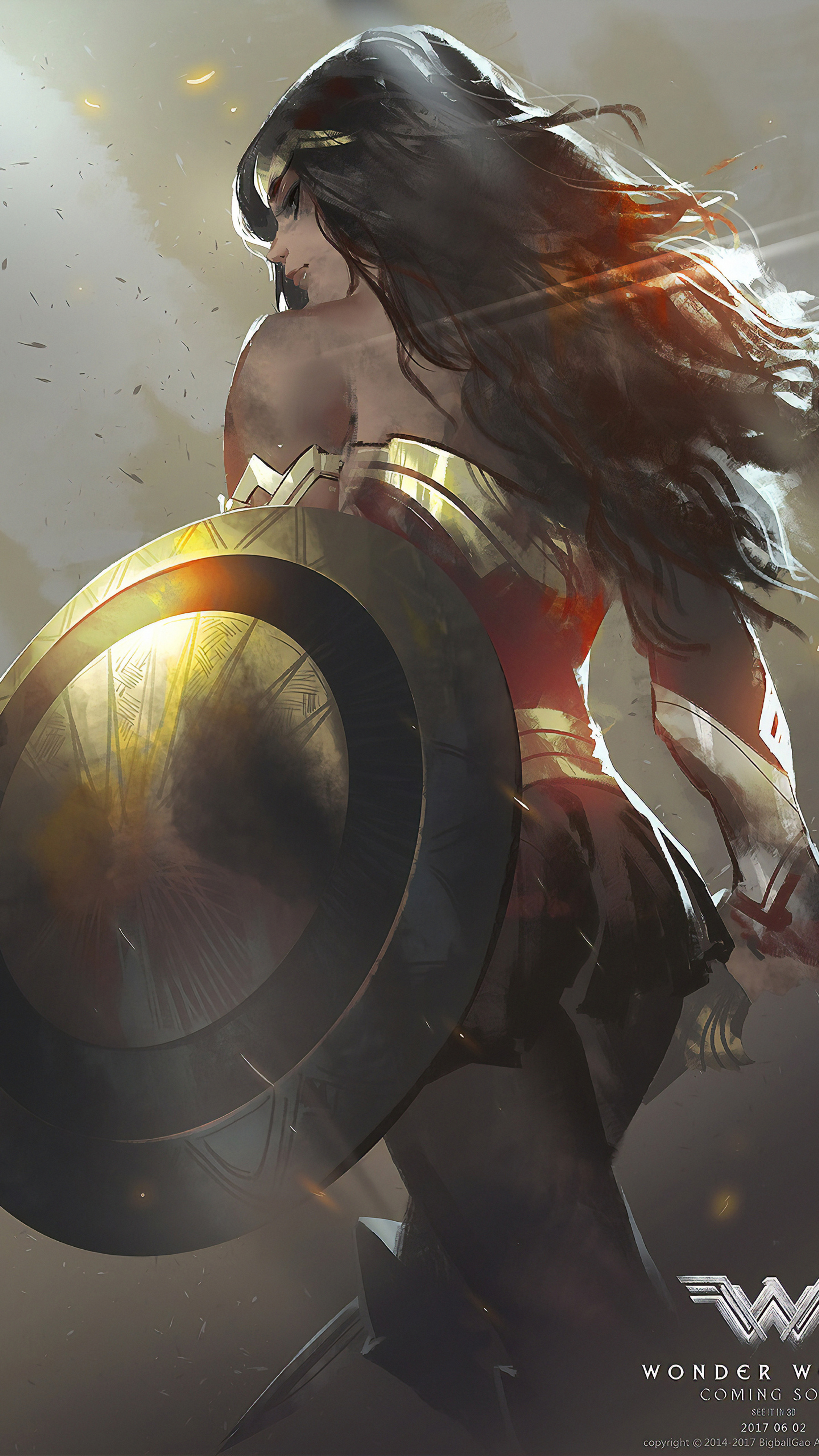 2160x3840 Wonder Woman Back Sony Xperia X,XZ,Z5 Premium ,HD 4k ...